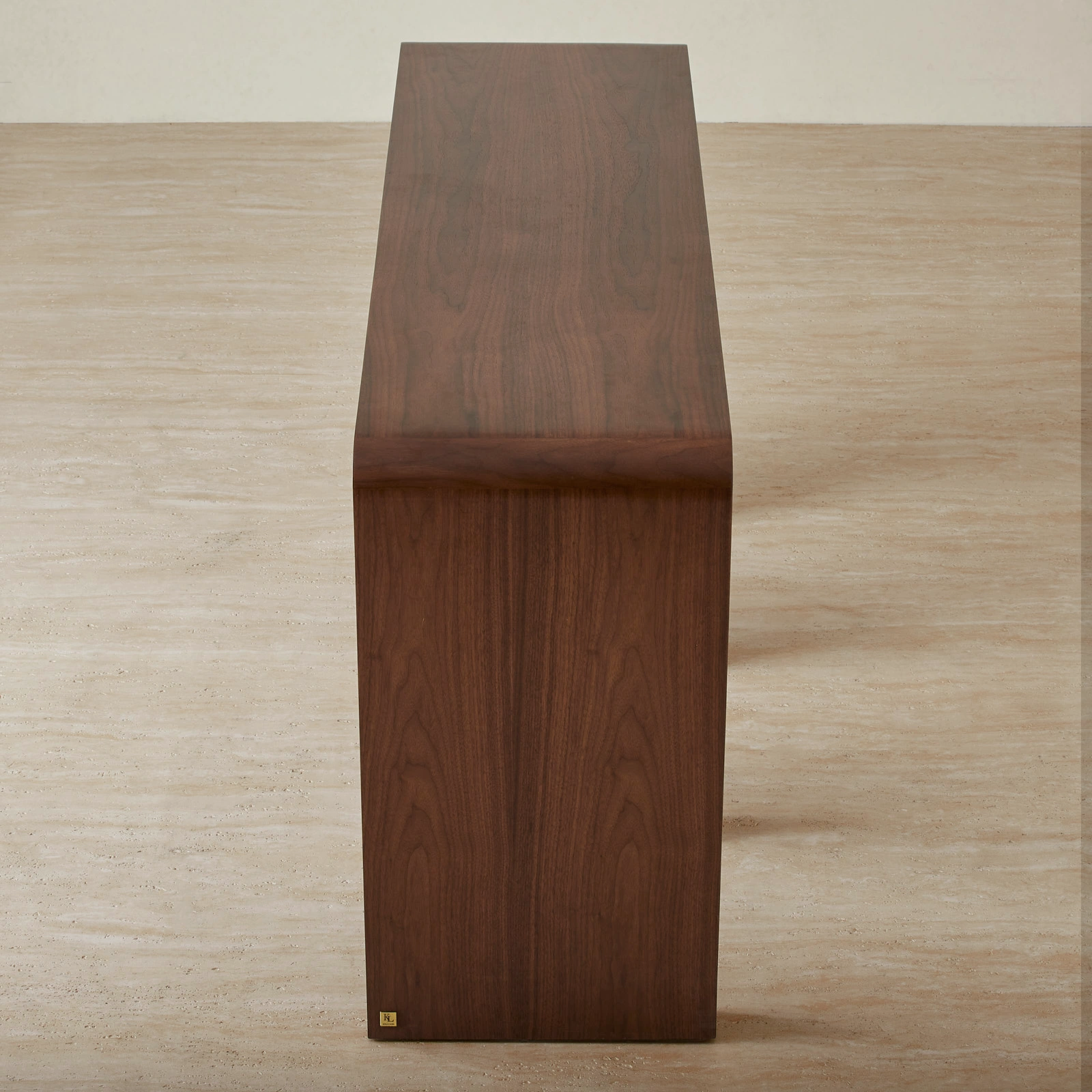 Costanza Arches Walnut Brown Wooden Console Table