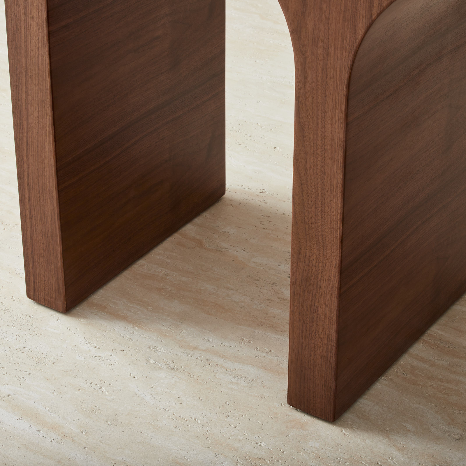 Costanza Arches Walnut Brown Wooden Console Table