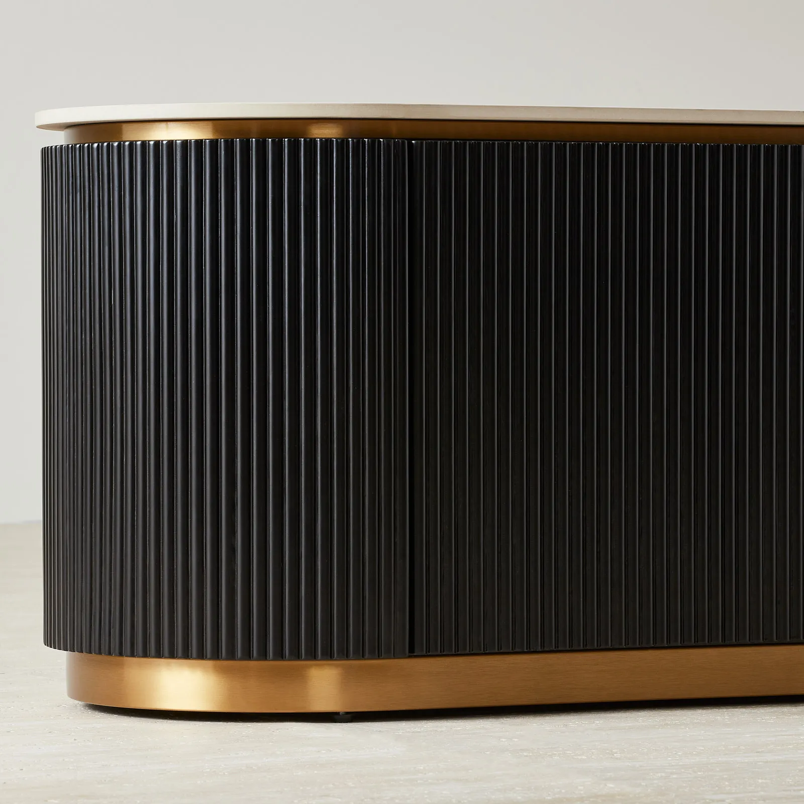 Archie White Sintered Stone Entertainment Unit