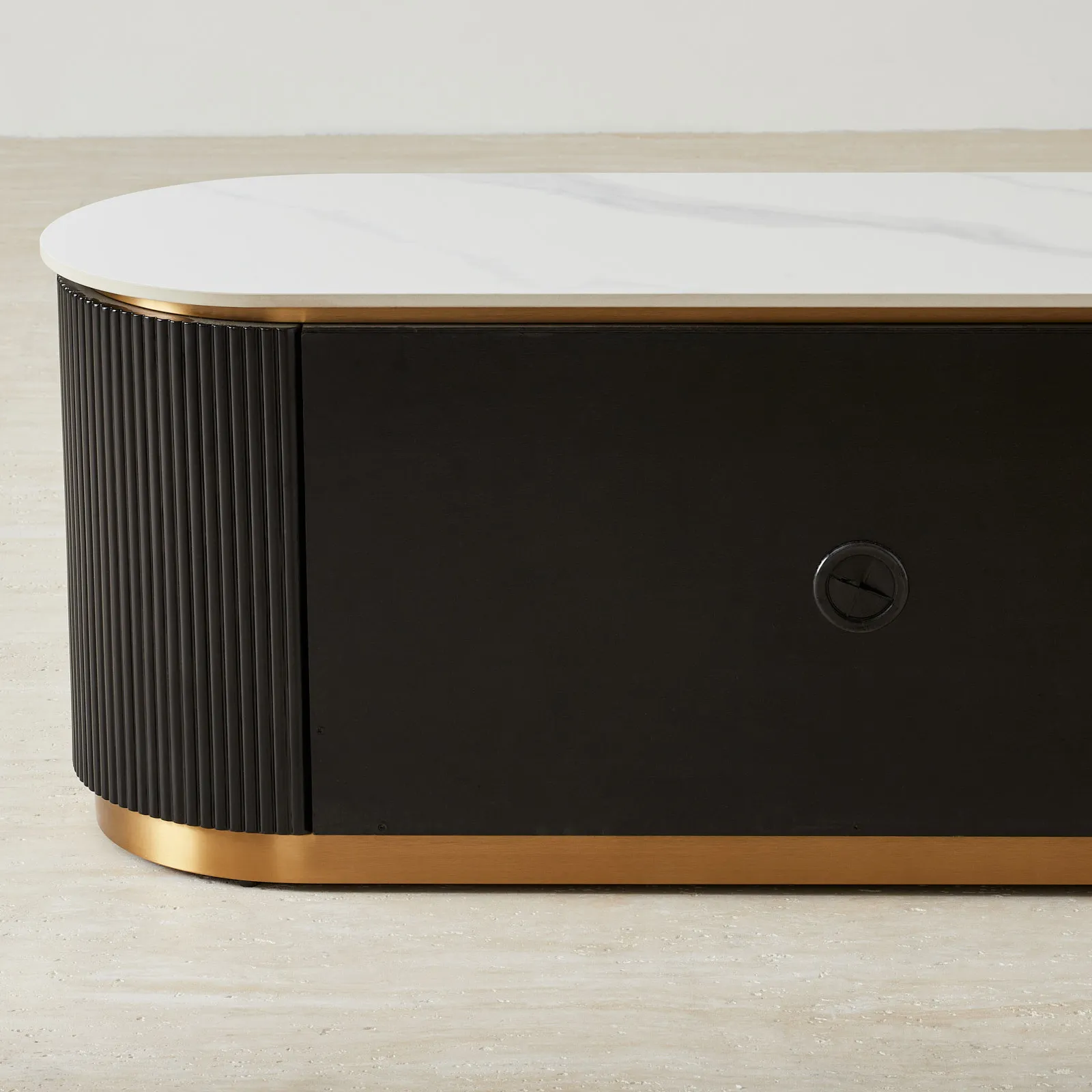 Archie White Sintered Stone Entertainment Unit