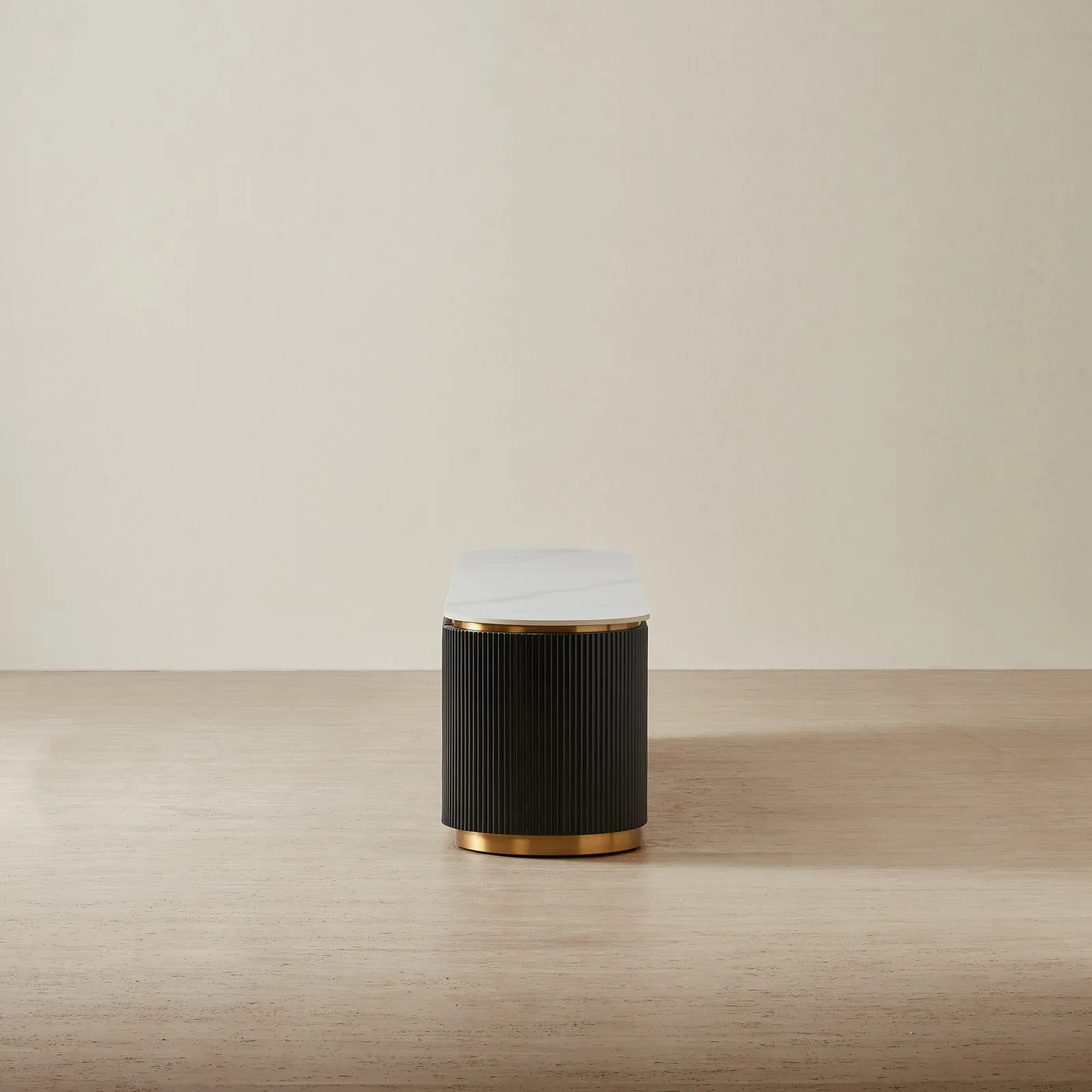 Archie White Sintered Stone Entertainment Unit