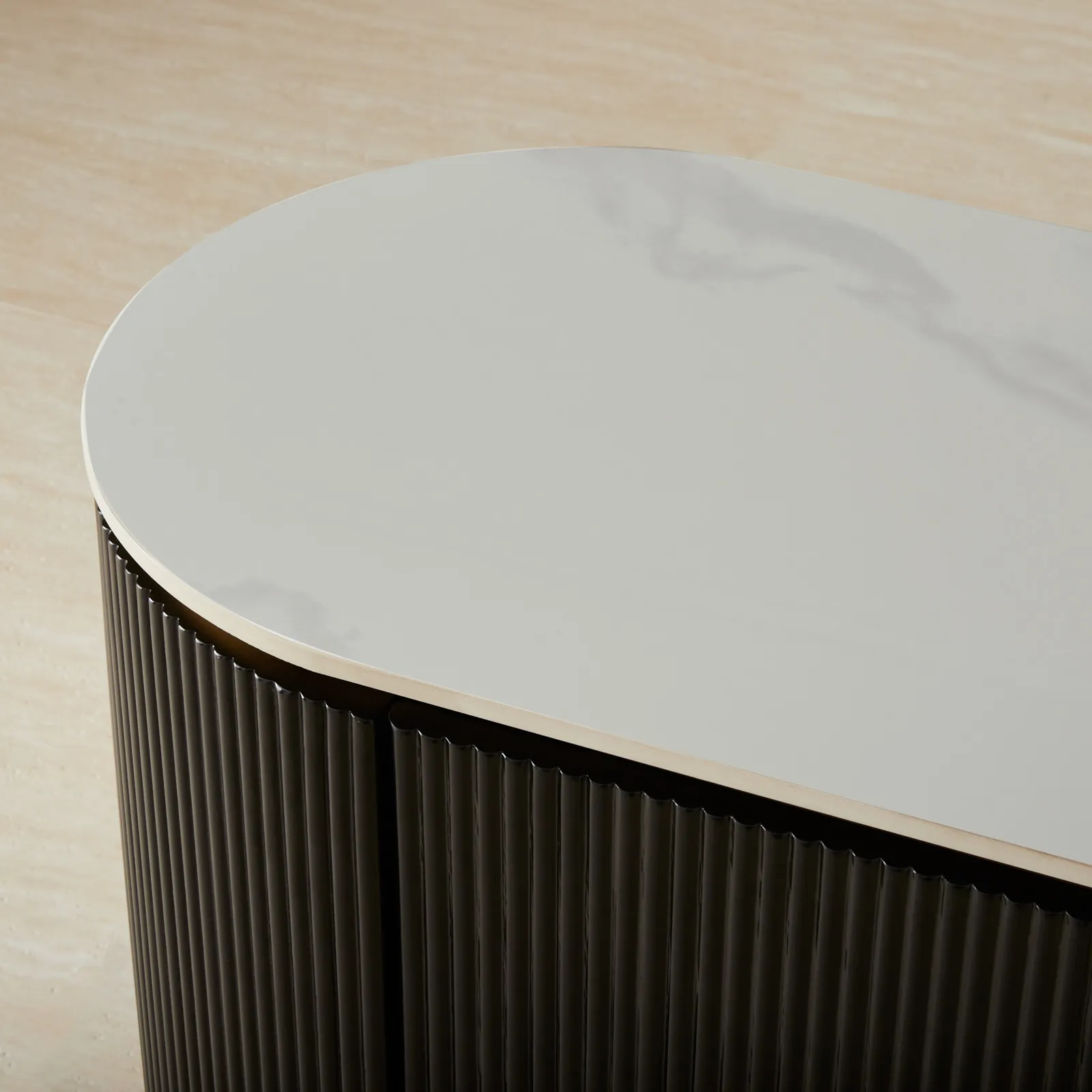 Archie White Sintered Stone Sideboard