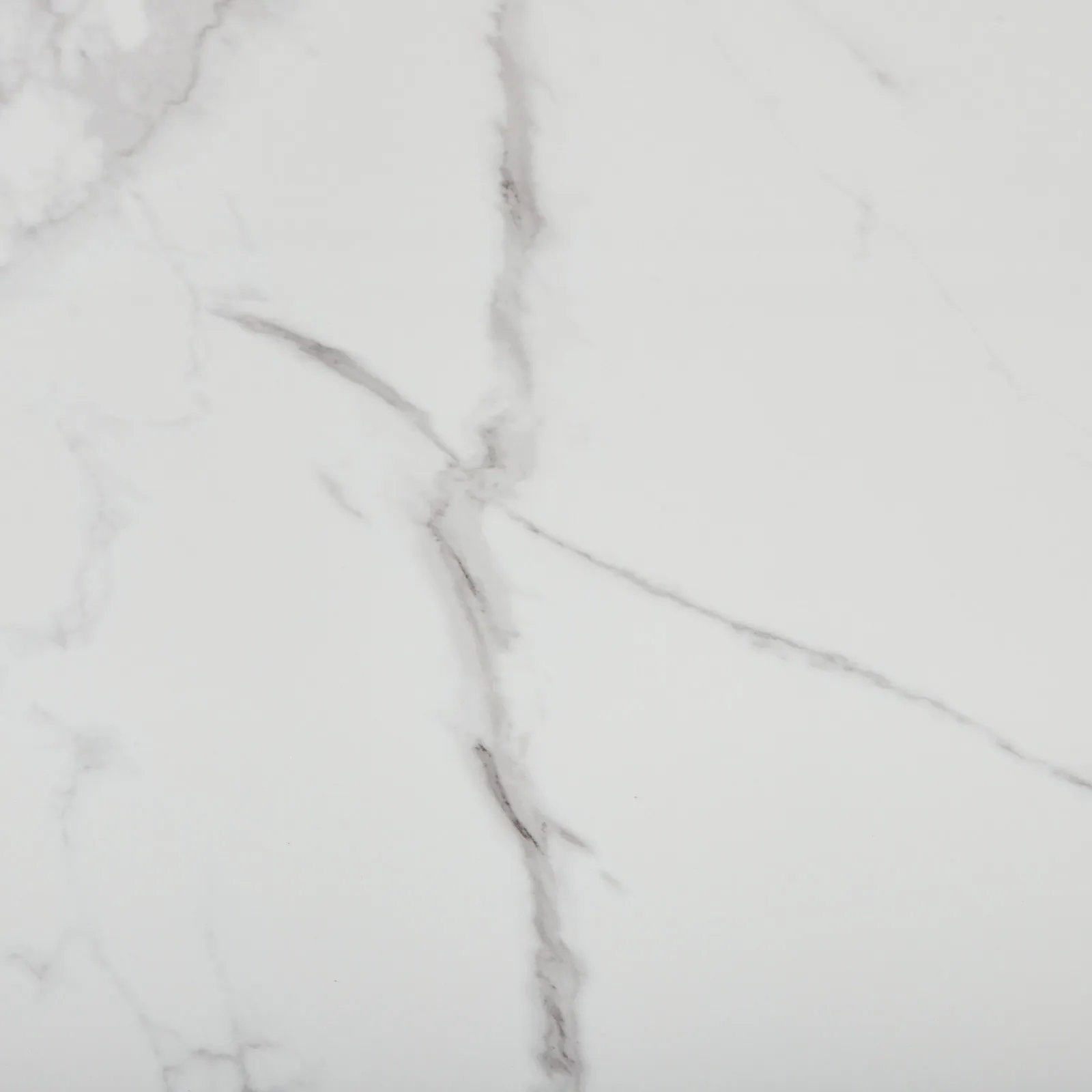 Archie Statuario White Sintered Stone Curved Dining Table - Matte Black ...