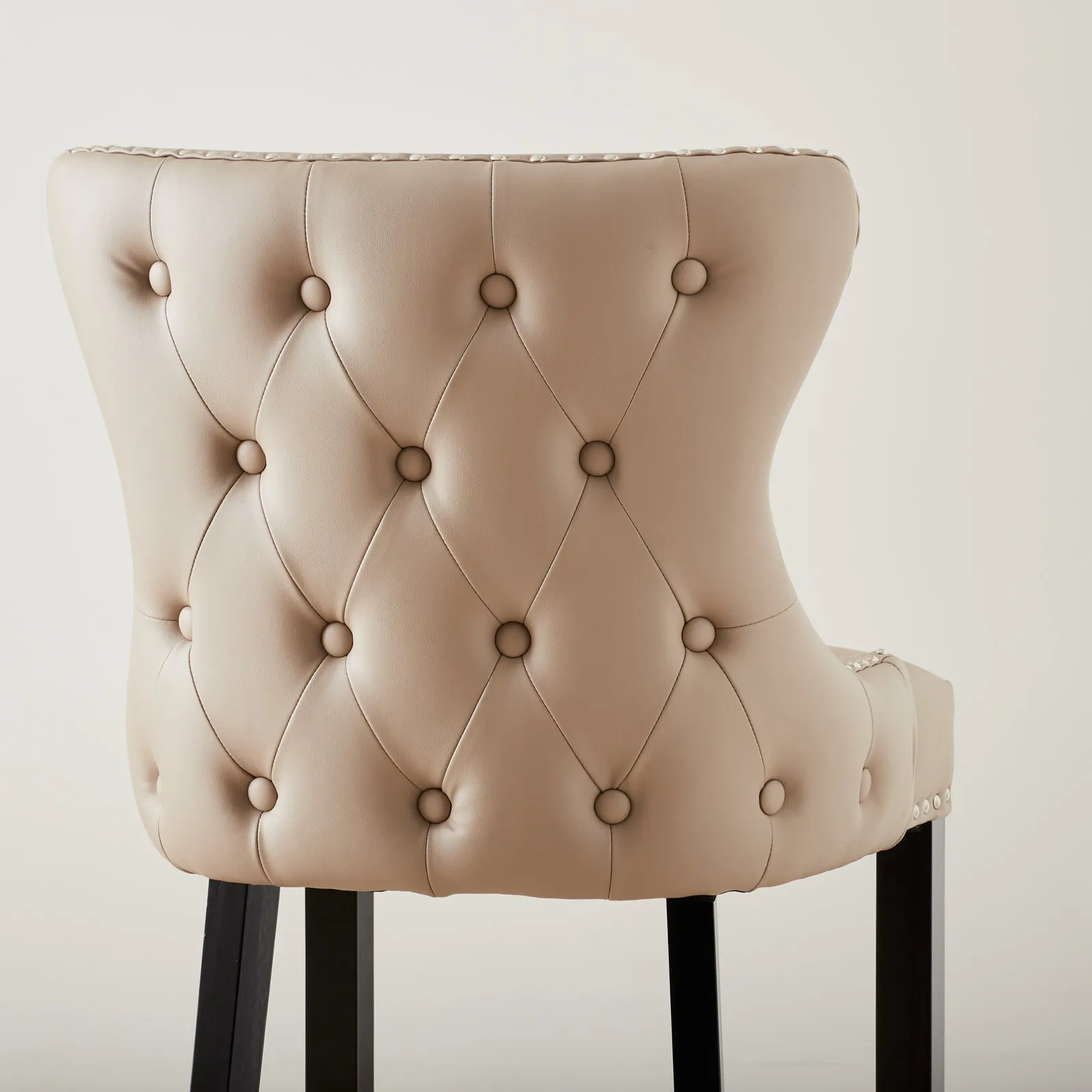 Camille III Beige Vegan Leather Bar Stool | Koala Living