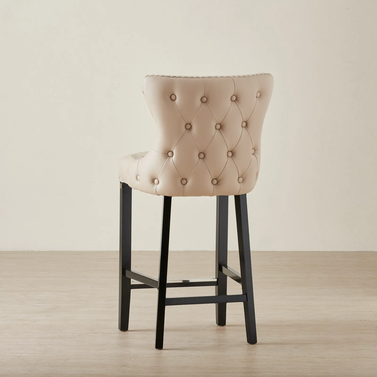 Camille III Beige Vegan Leather Bar Stool | Koala Living