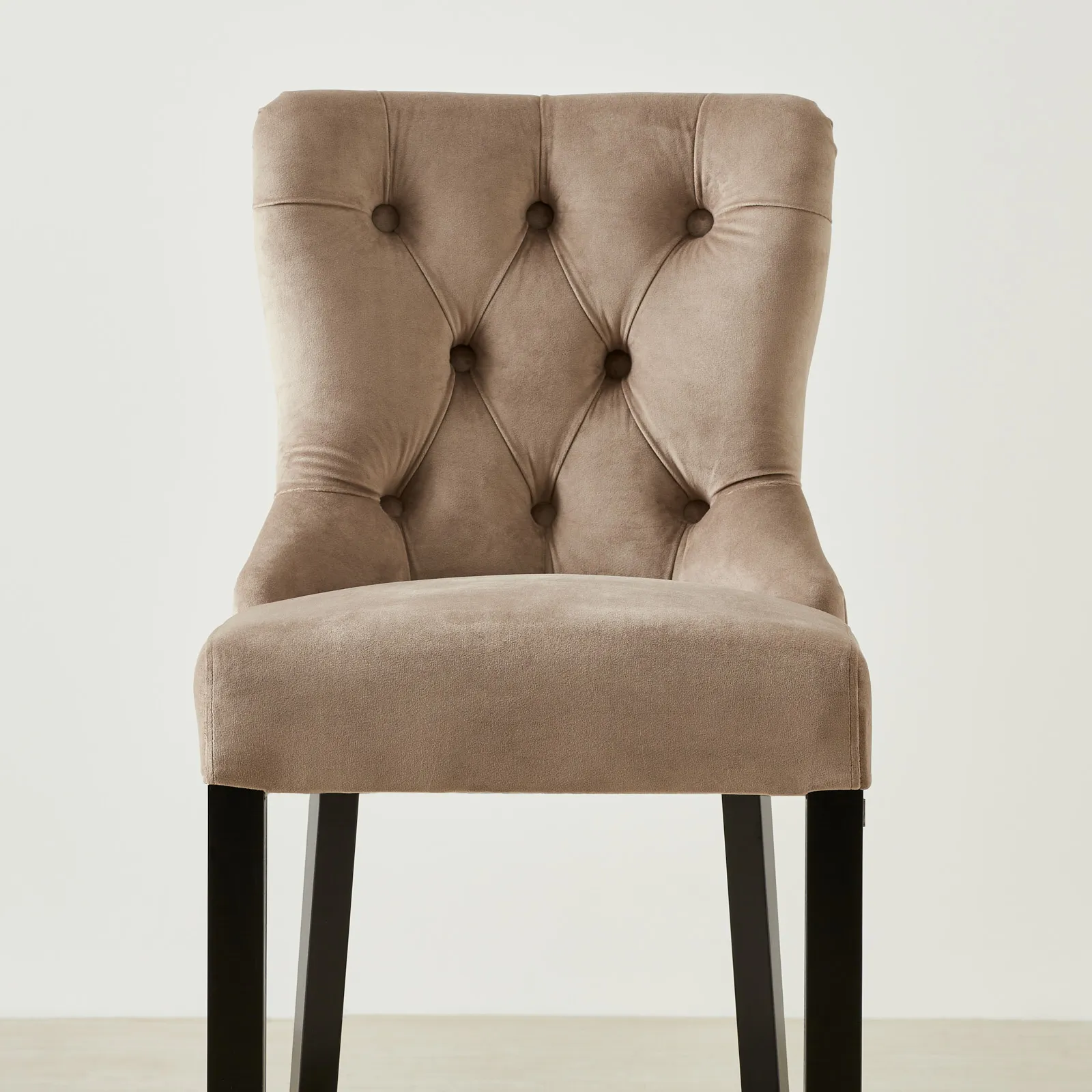 Saxon II Beige Velvet Bar Stool