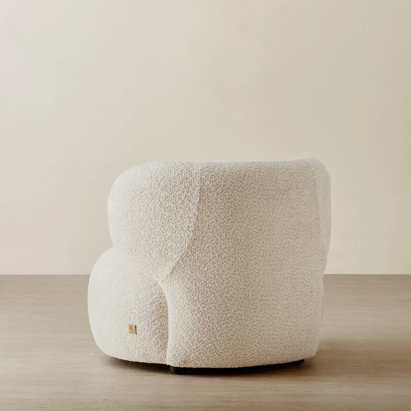 Brayden Stone Cream Woven Fabric Occasional Chair