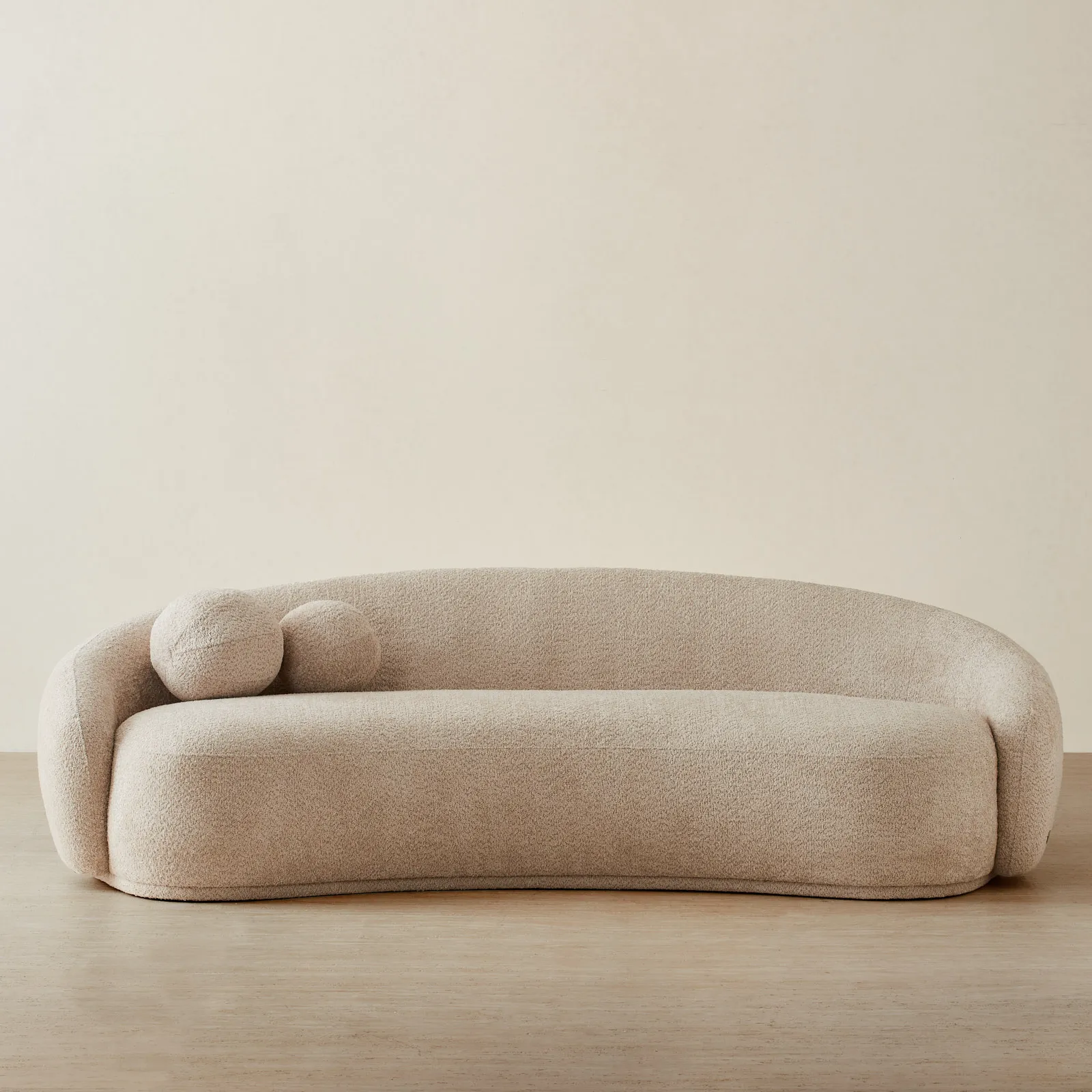 Elianna Mid Beige 3-Seater Woven Fabric Sofa | Koala Living