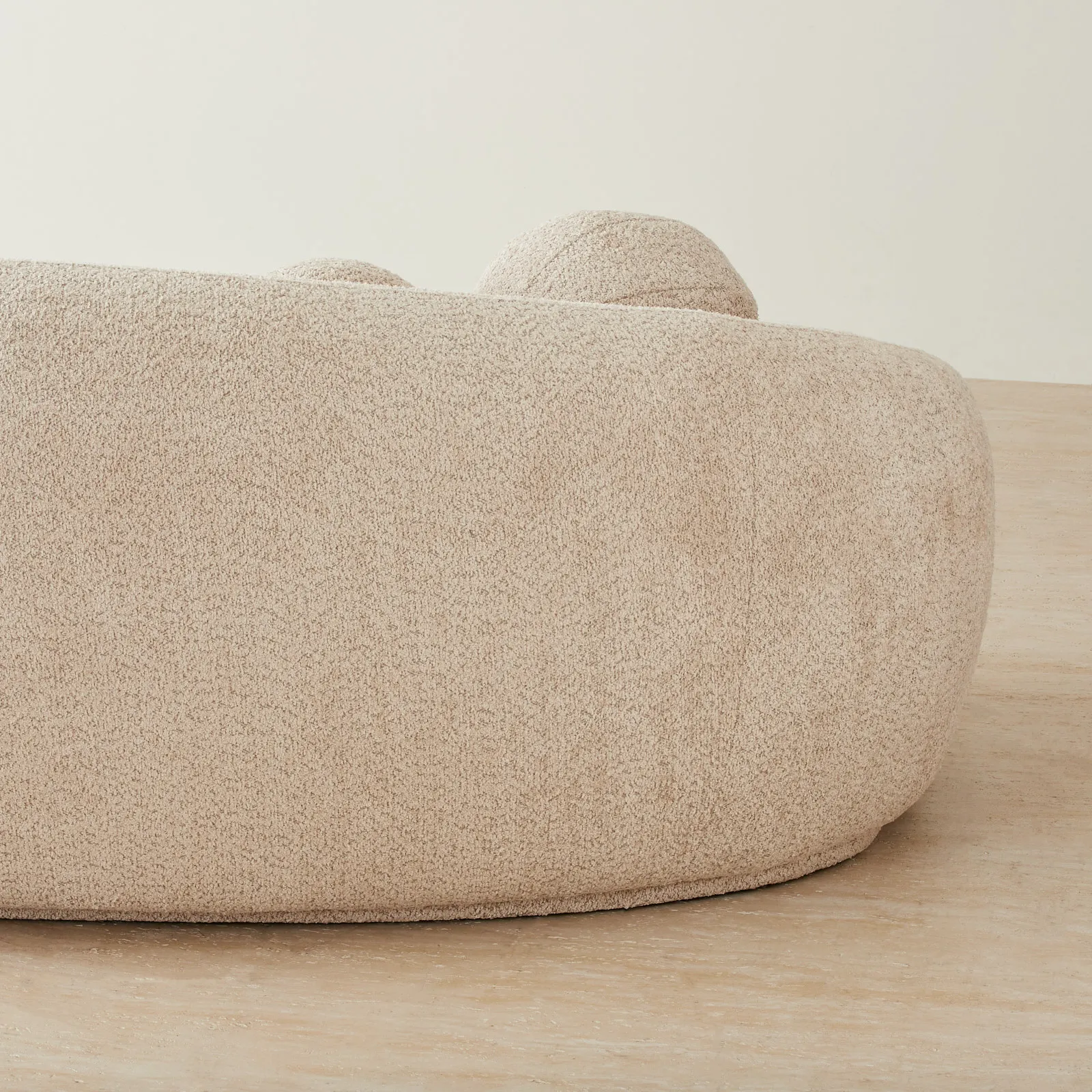 Elianna Mid Beige 3-Seater Woven Fabric Sofa