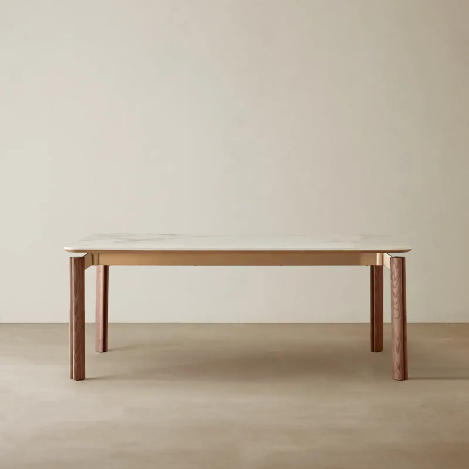 Portobello Pandora Brown Sintered Stone Top Dining Table - Toffee Brown ...