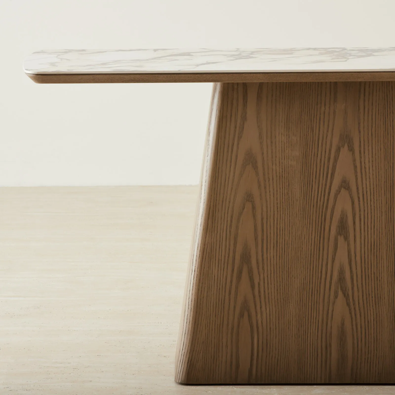 Dunstan Calacatta Viola Sintered Stone Console Table - Medium Brown ...