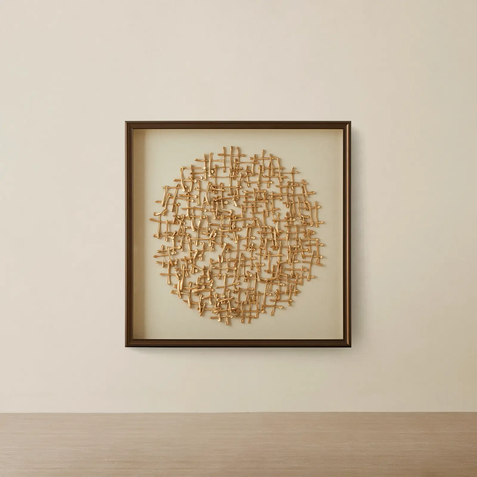 Axis Dolomite Shadow Box with Antique Brown Frame | Koala Living
