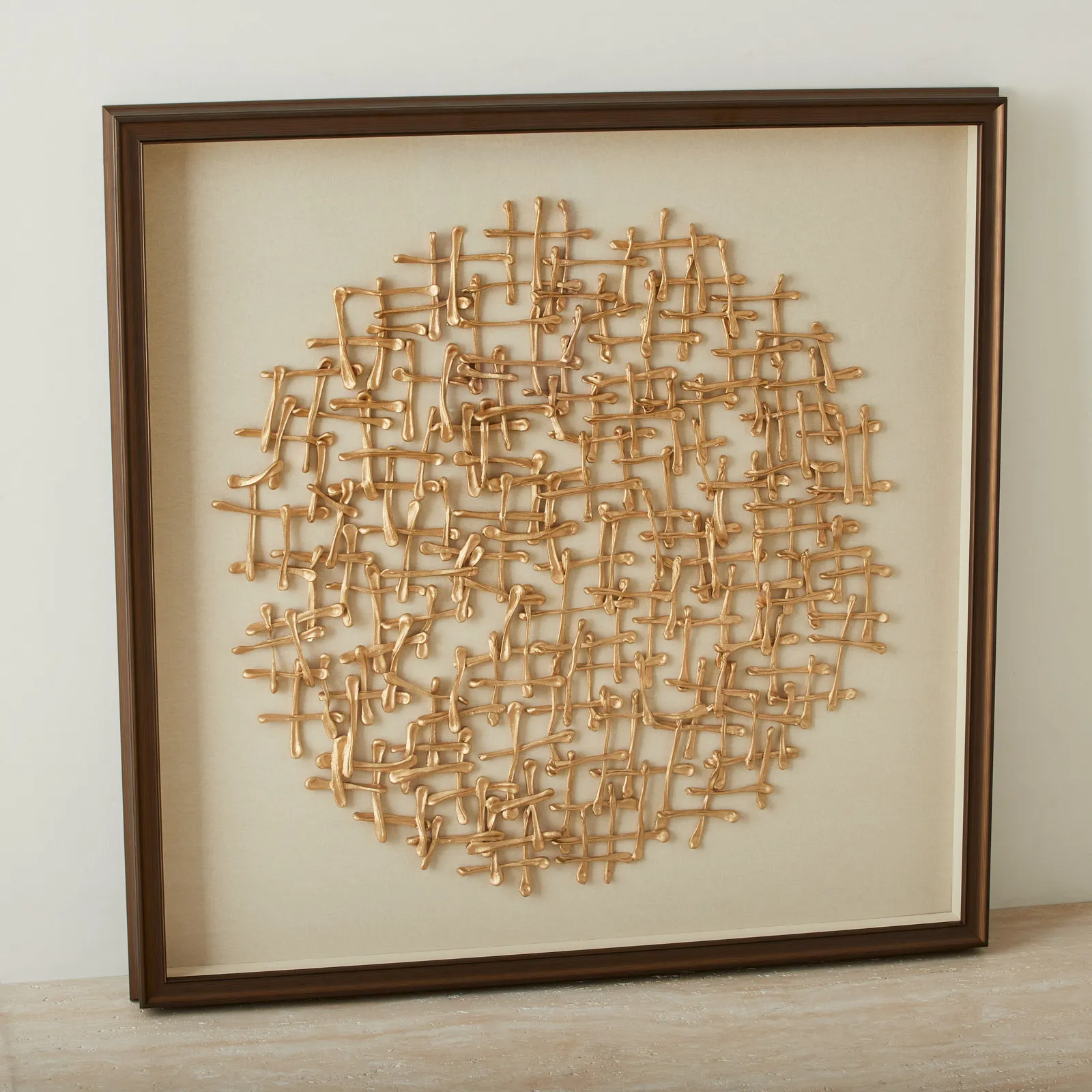 Axis Dolomite Shadow Box with Antique Brown Frame | Koala Living
