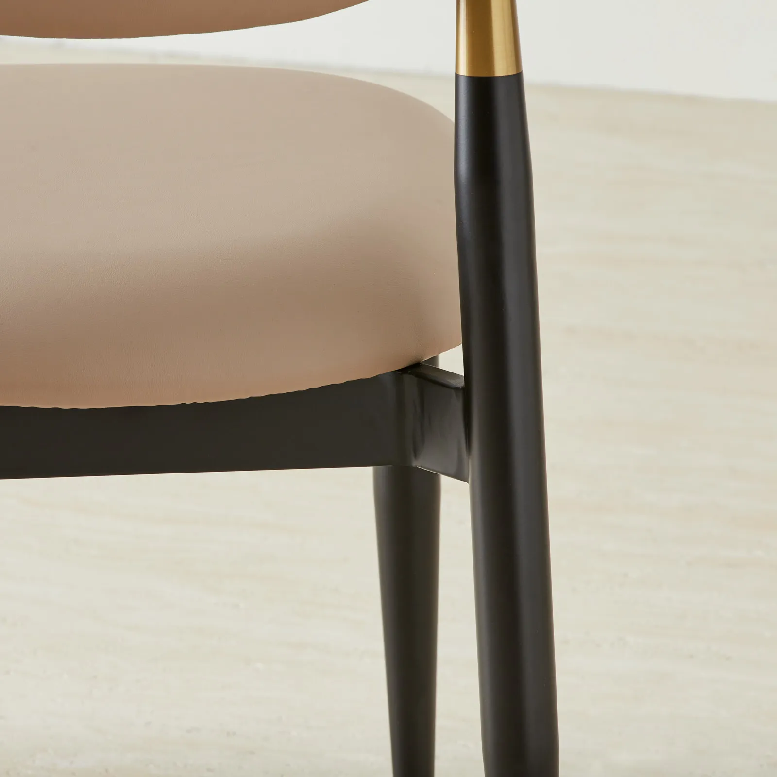 Amali Sand Beige Vegan Leather Dining Chair | Koala Living