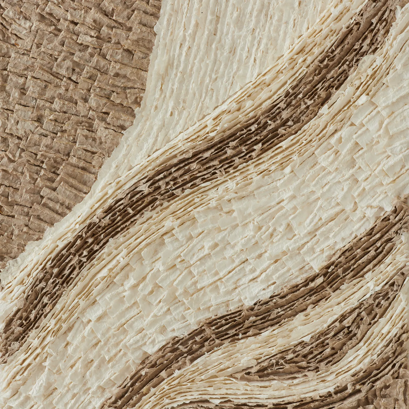 Fita Paper Pulp Shadow Box with Light Brown Frame | Koala Living