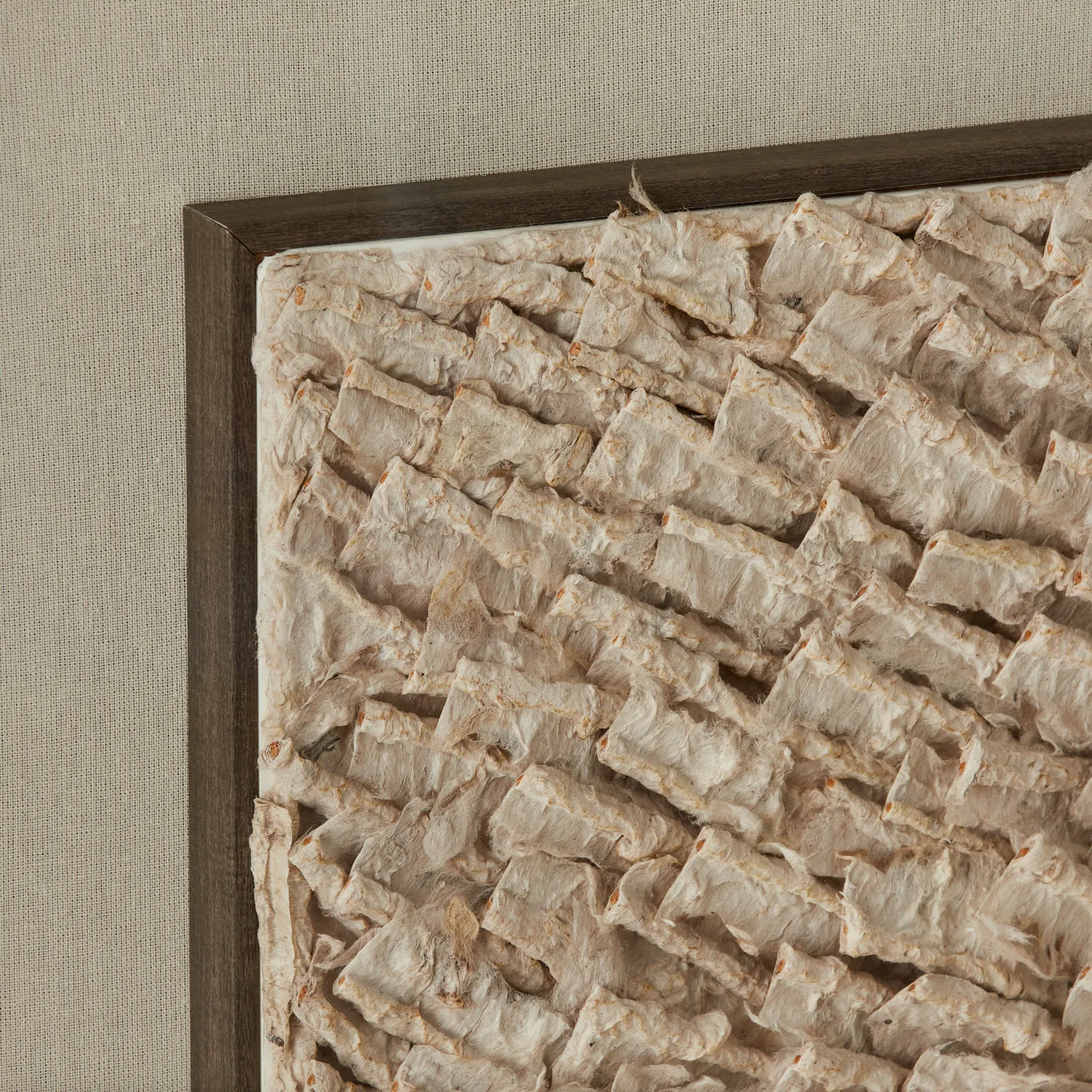 Fita Paper Pulp Shadow Box with Light Brown Frame | Koala Living