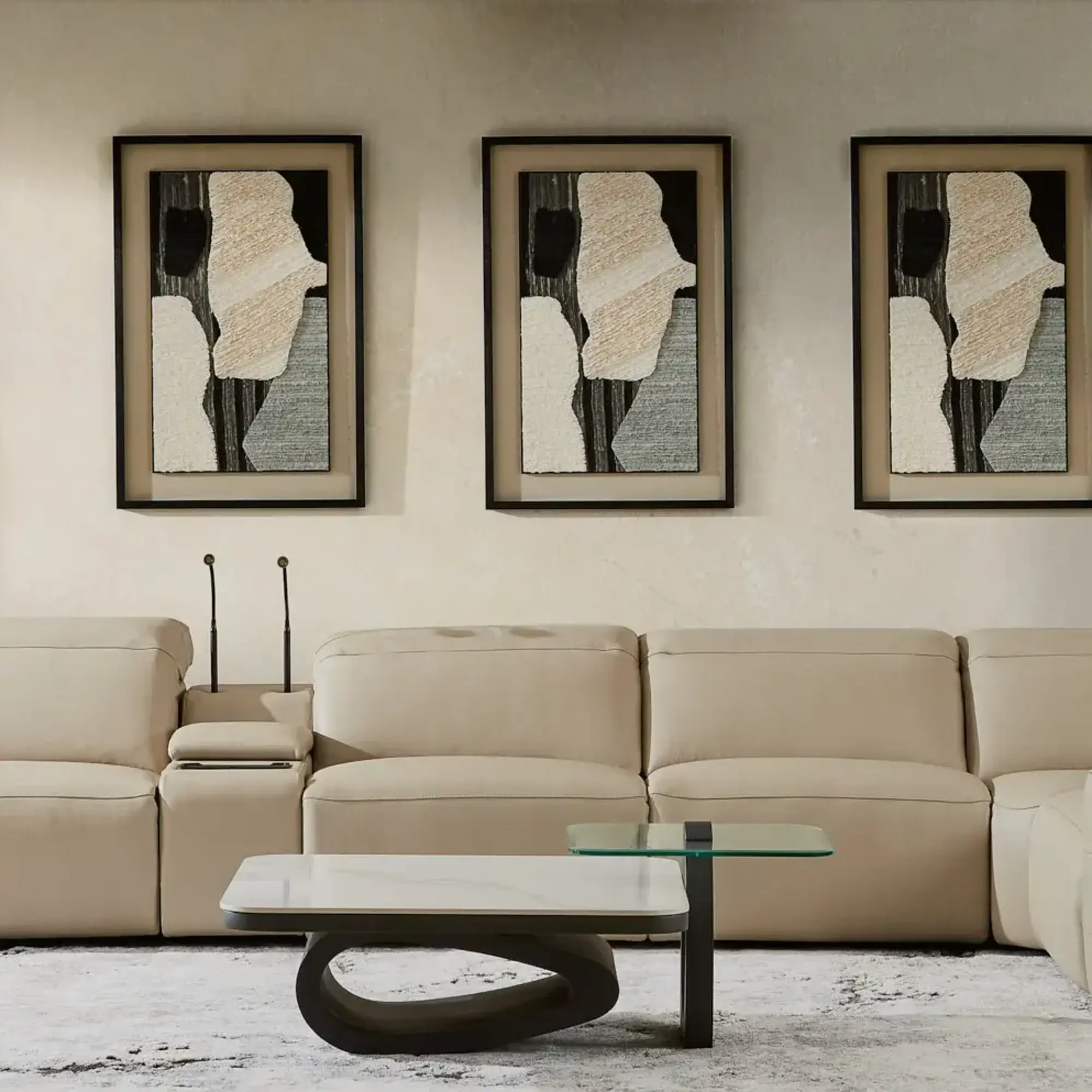 Kazan Paper Pulp Shadow Box with Black Frame