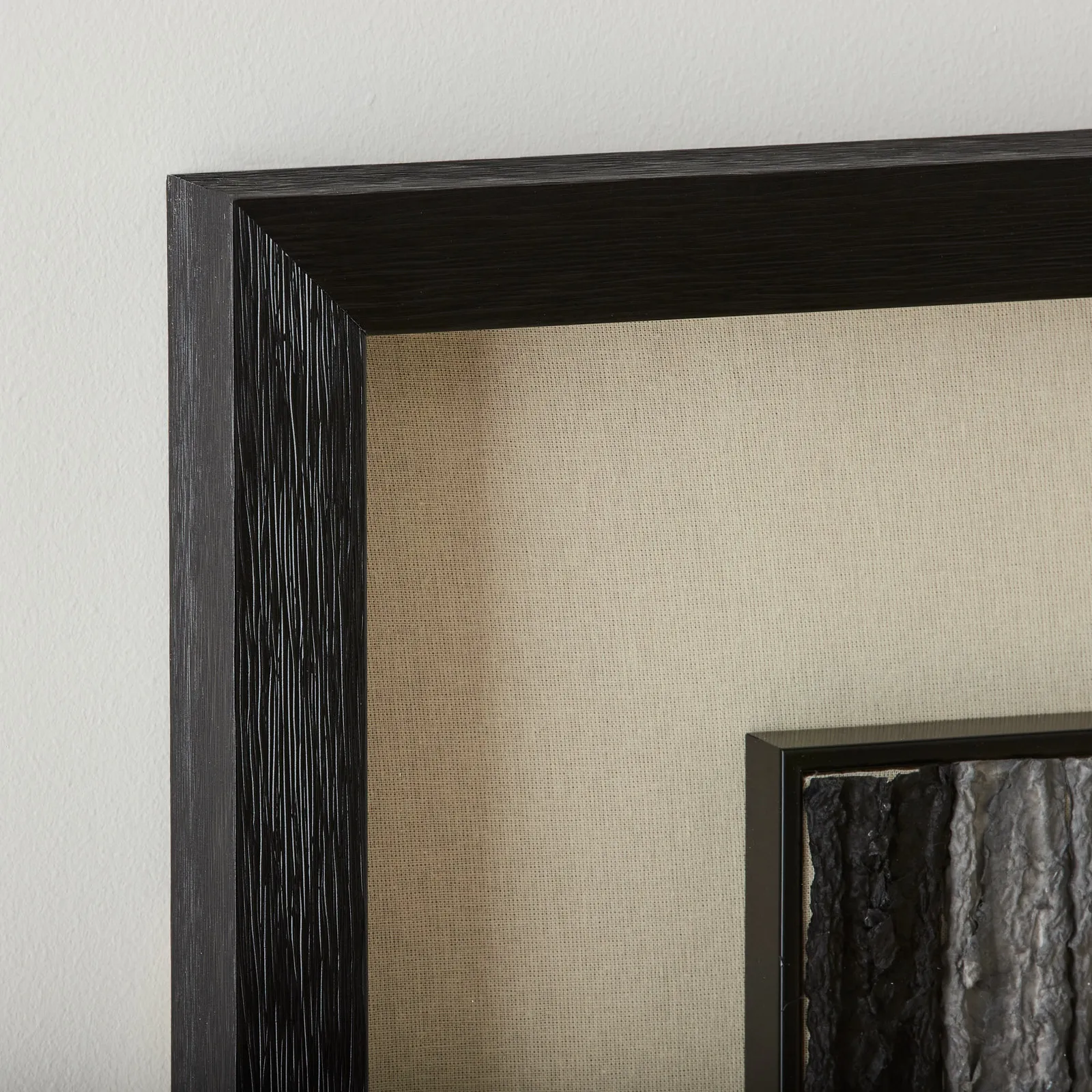 Kazan Paper Pulp Shadow Box with Black Frame