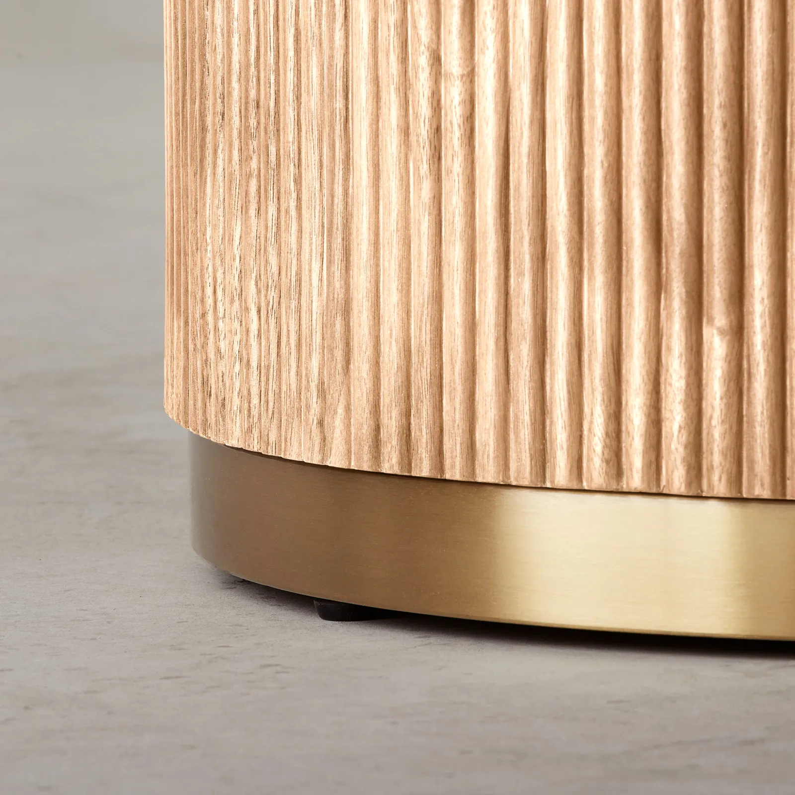 San Pierre Light Brown Ash Veneer Dining Table - Two Legs - Travertine ...