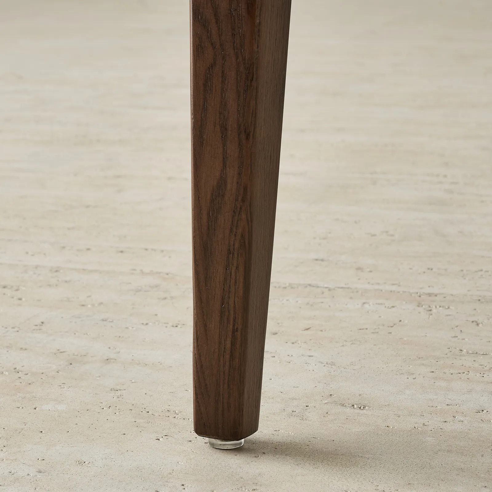 Lila Soft Beige Fabric Dining Chair - Amber Brown Wooden Legs | Koala ...