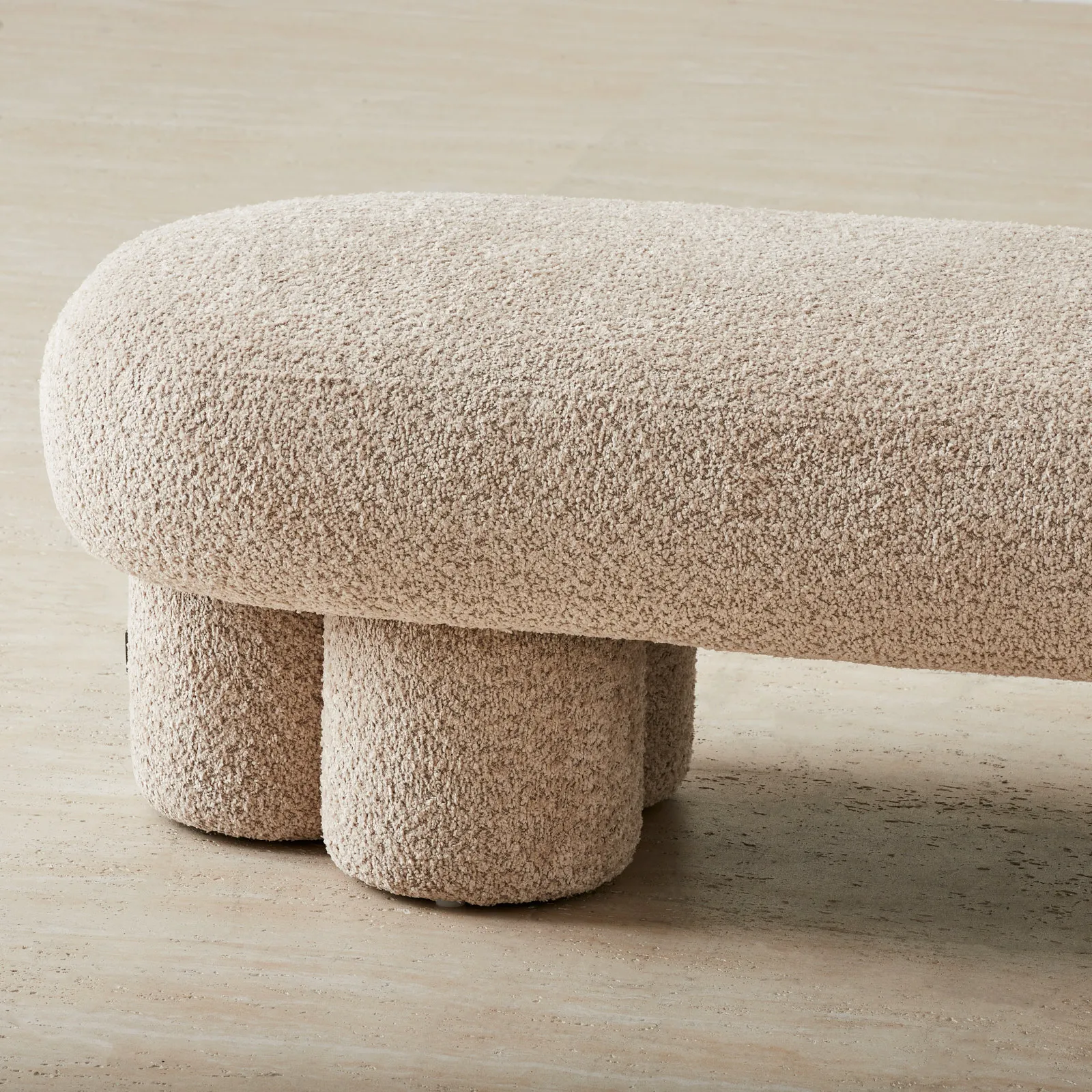 Estelle Mid Beige Ottoman