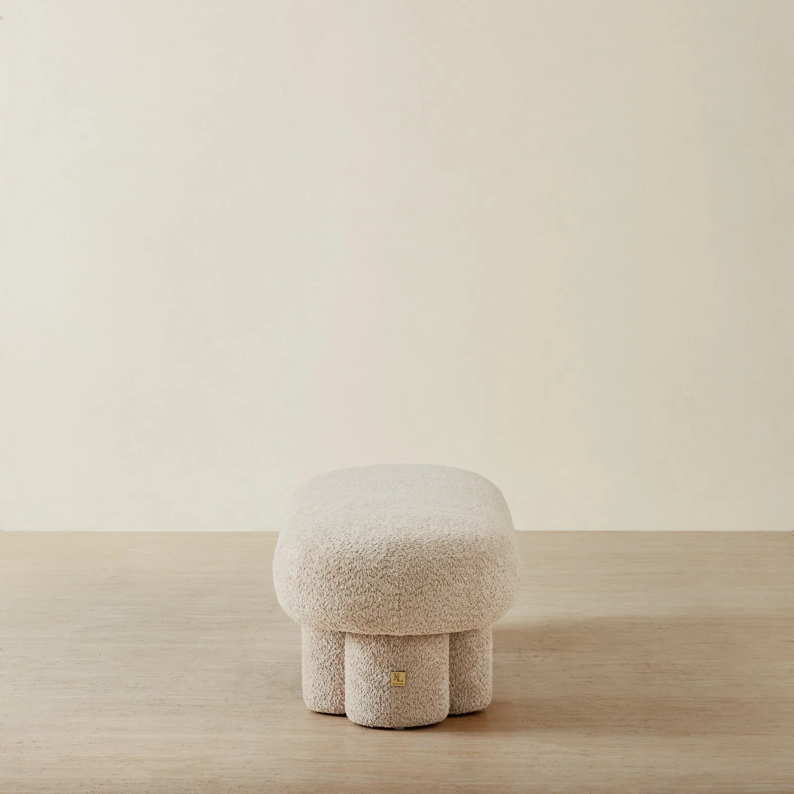 Estelle Mid Beige Ottoman | Koala Living