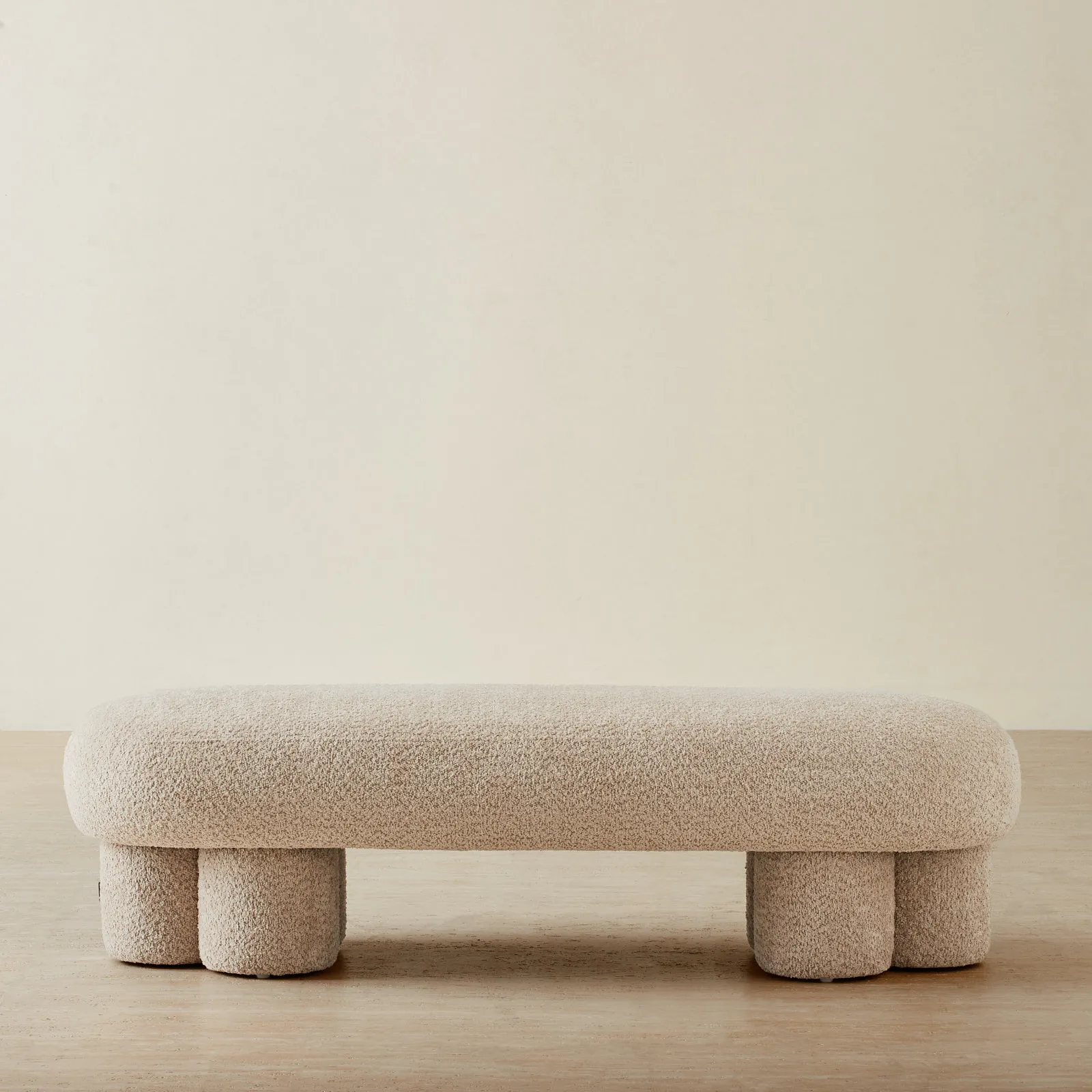 Estelle Mid Beige Ottoman