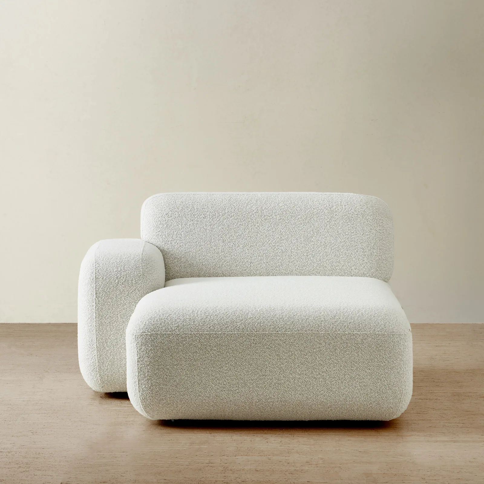 Capri Stone White Modular Left Chaise | Koala Living