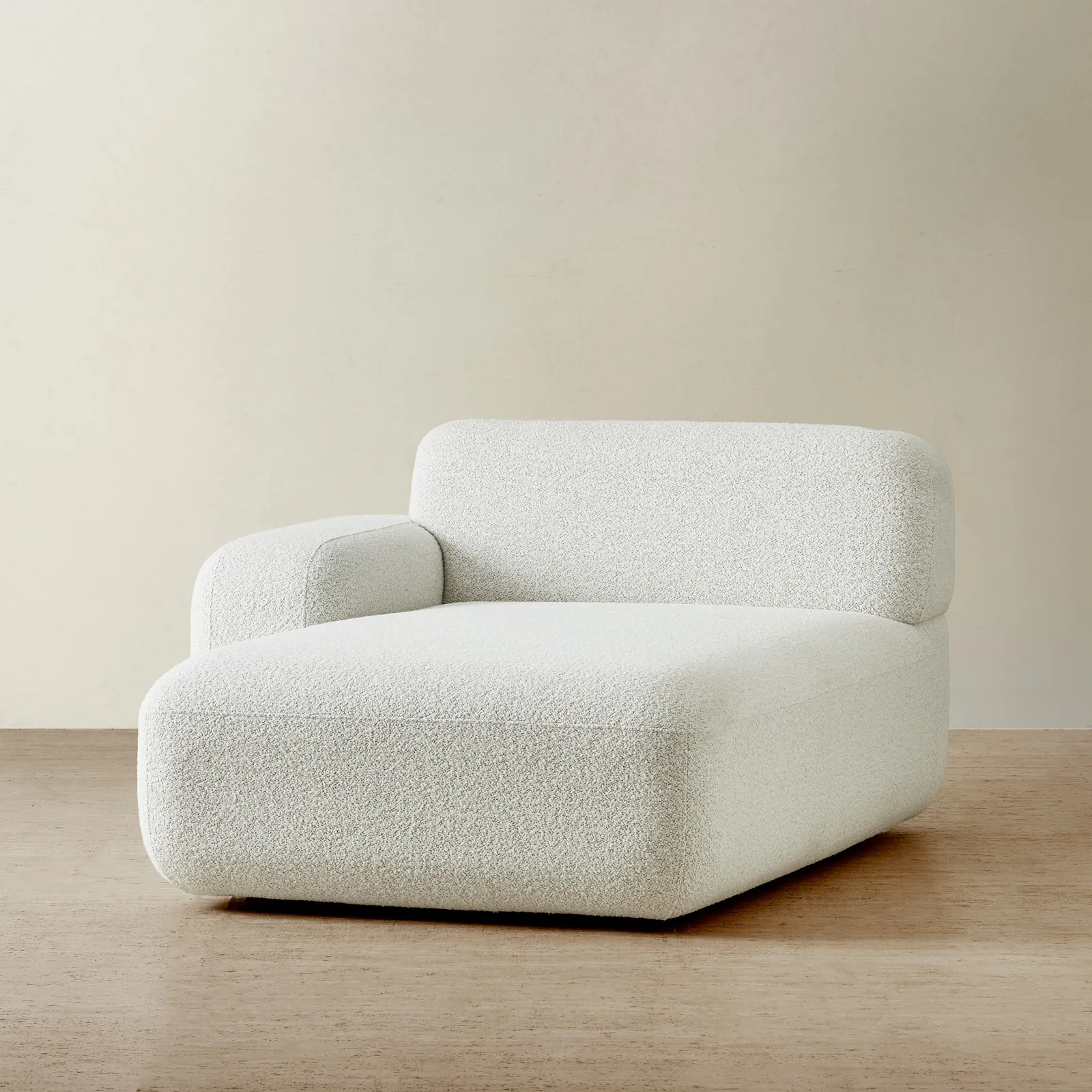 Capri Stone White Modular Left Chaise | Koala Living