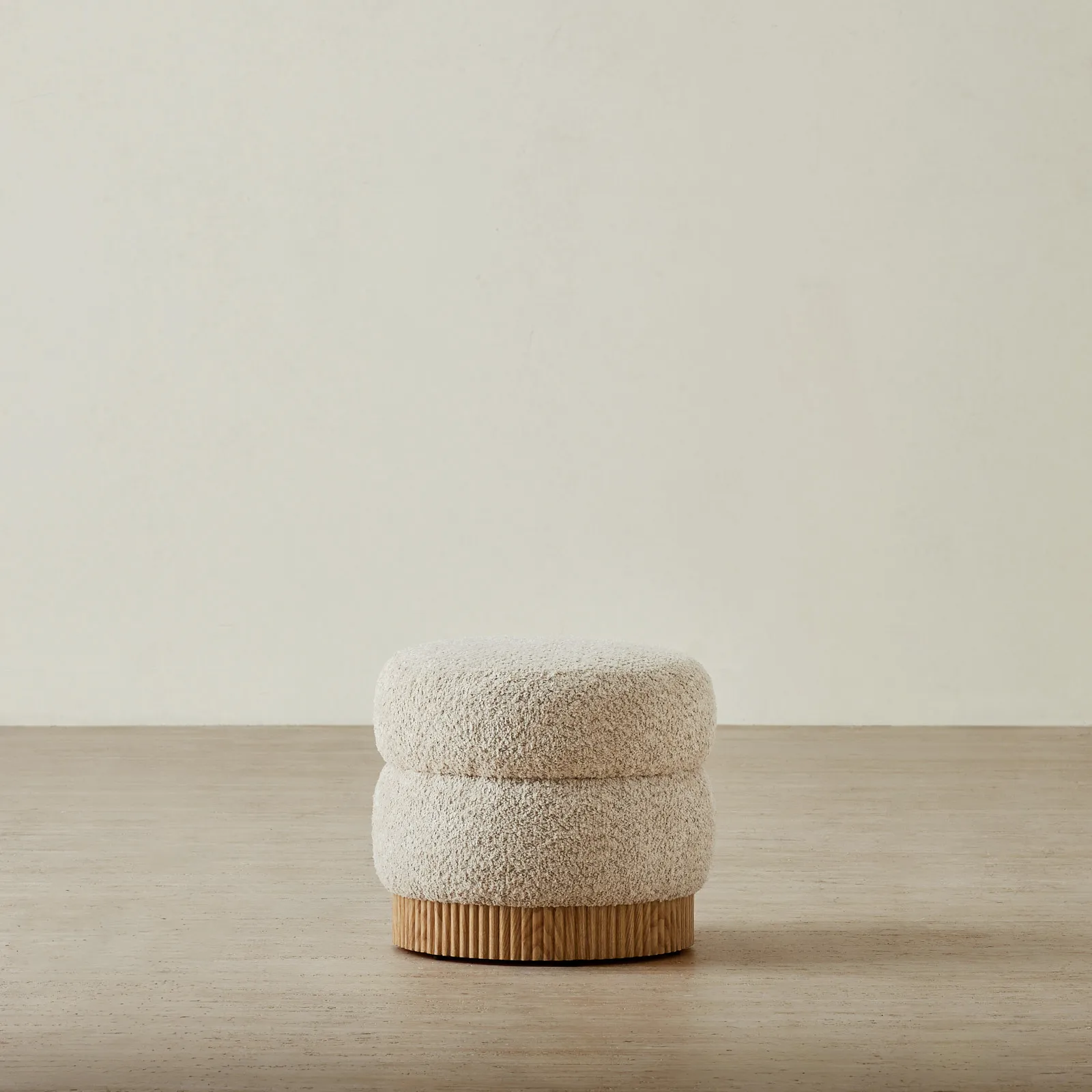 Pixie Mid Beige Kids Play Stool in Light Brown Ash Base | Koala Living