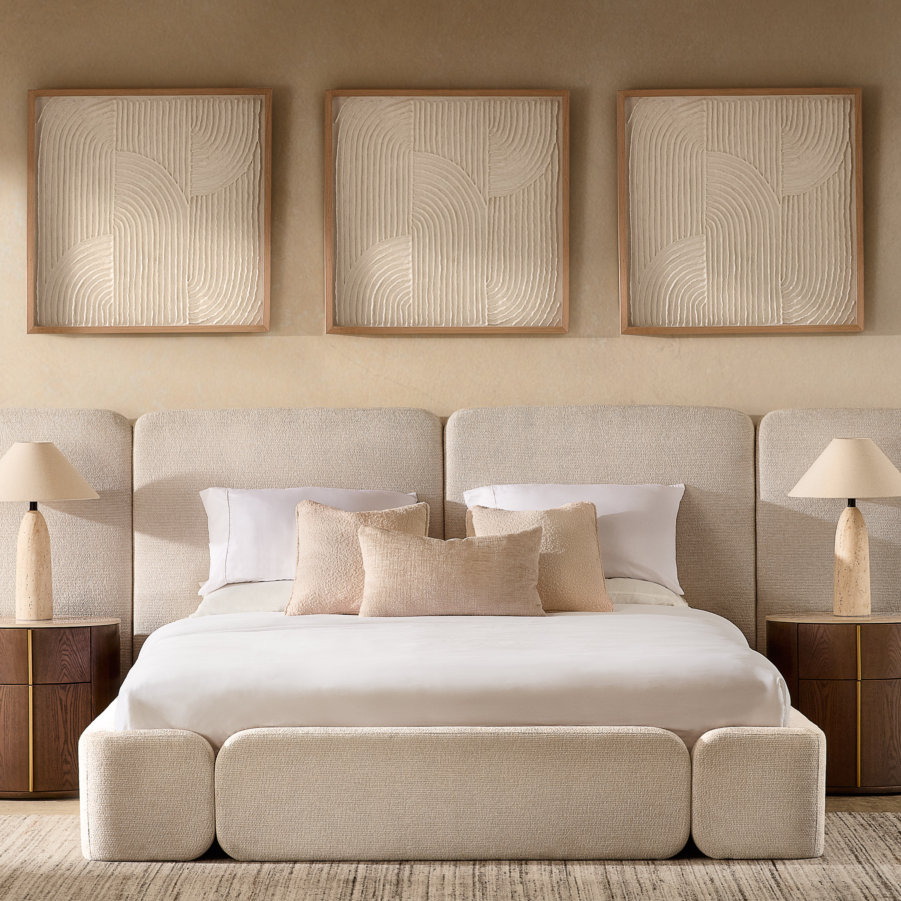 Arcadia Warm Ivory King Bed | Koala Living