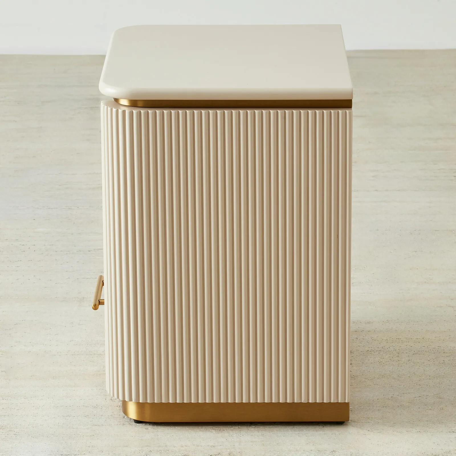 San Piere Kids Beige Painted Wooden Bedside Table | Koala Living