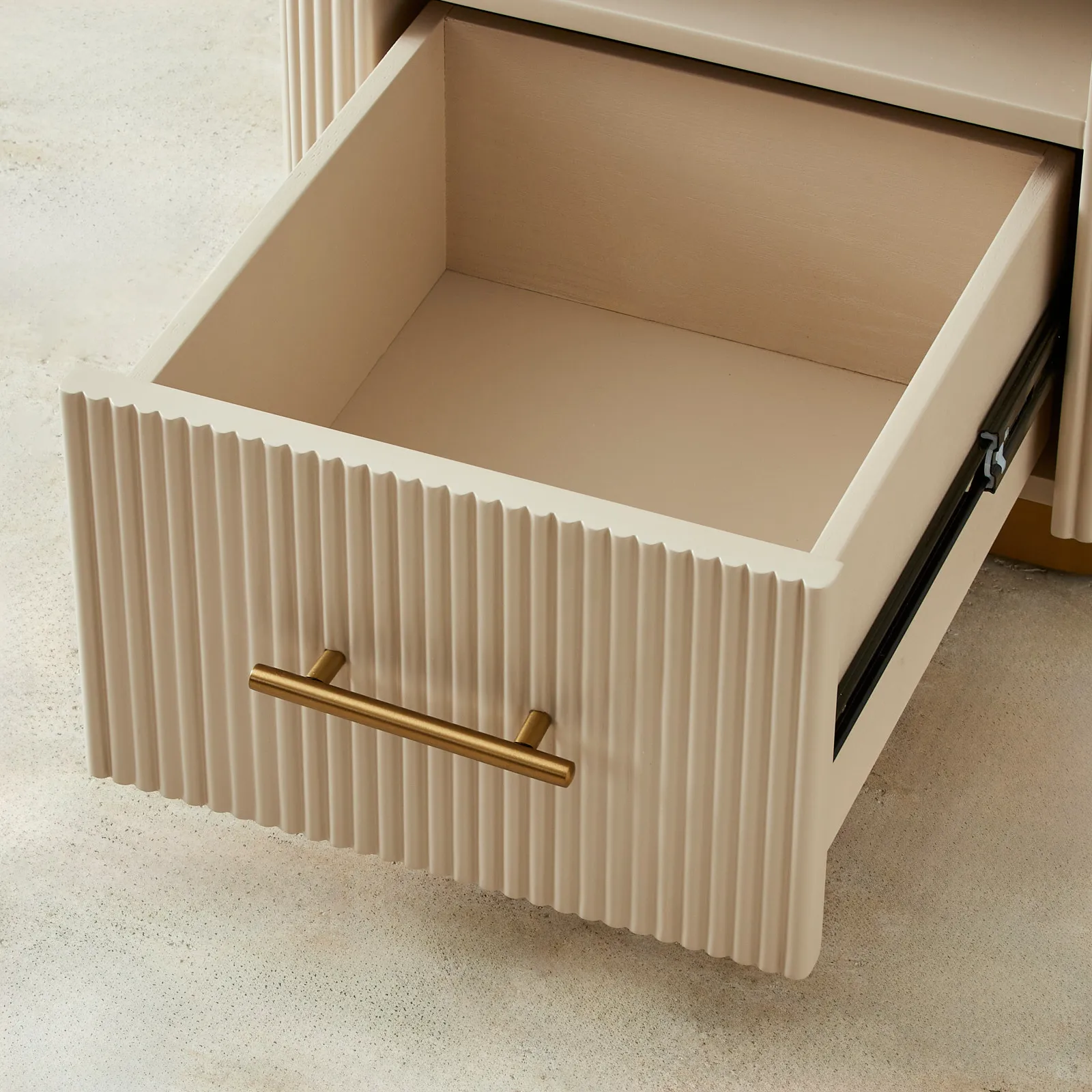 San Piere Kids Beige Painted Wooden Bedside Table | Koala Living