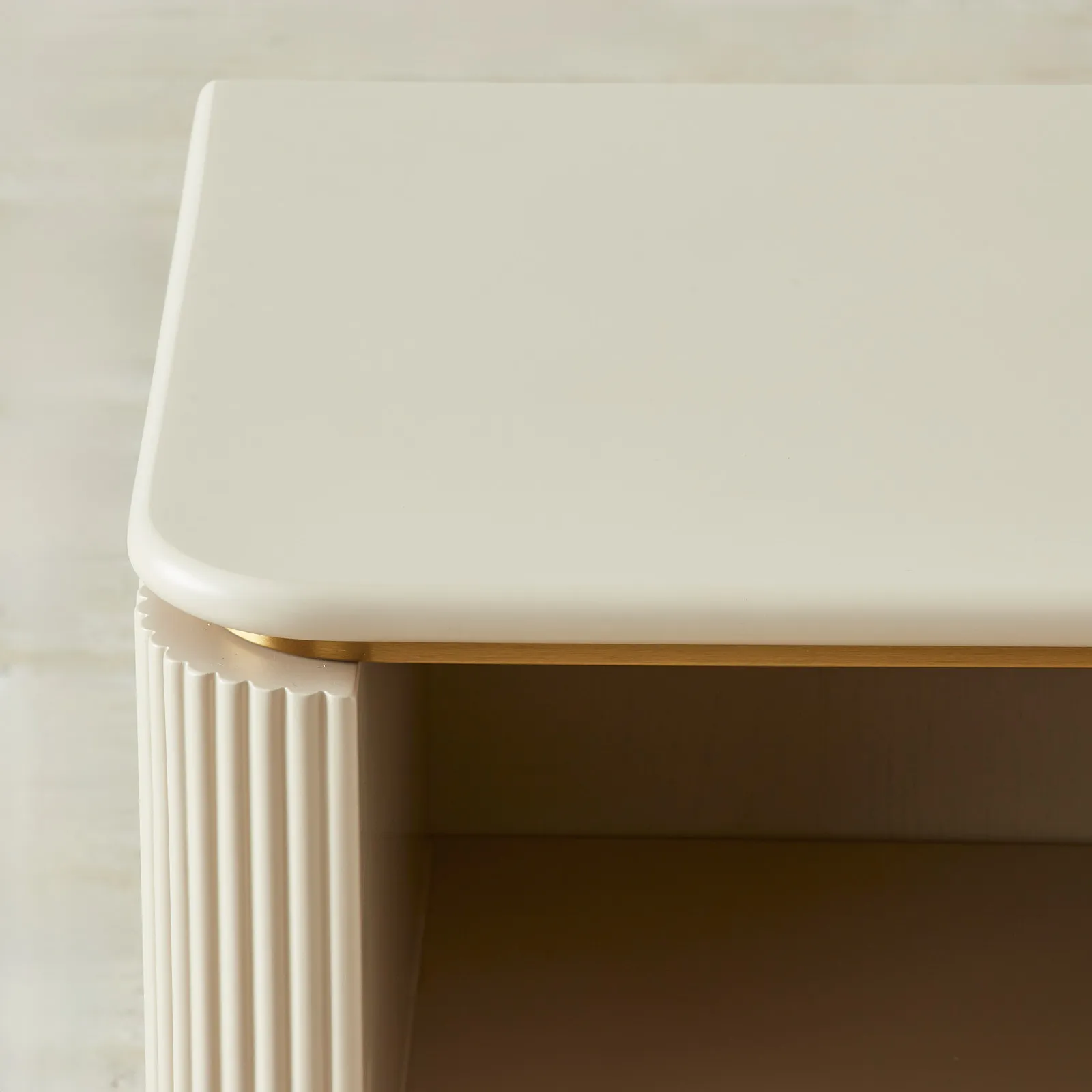 San Piere Kids Beige Painted Wooden Bedside Table | Koala Living
