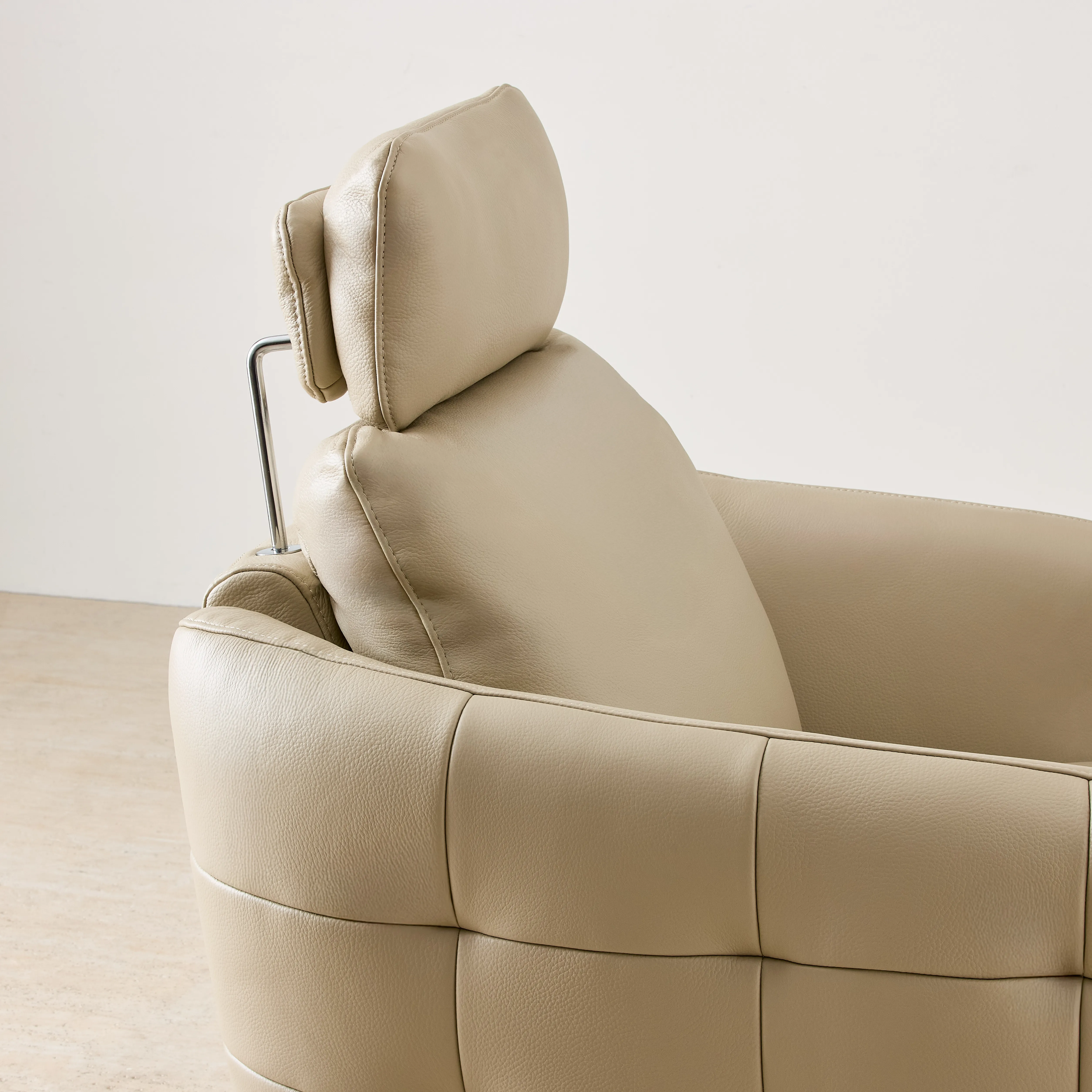 Sherlock Almond Cream Leather Electric Rocker Chair | Koala Living