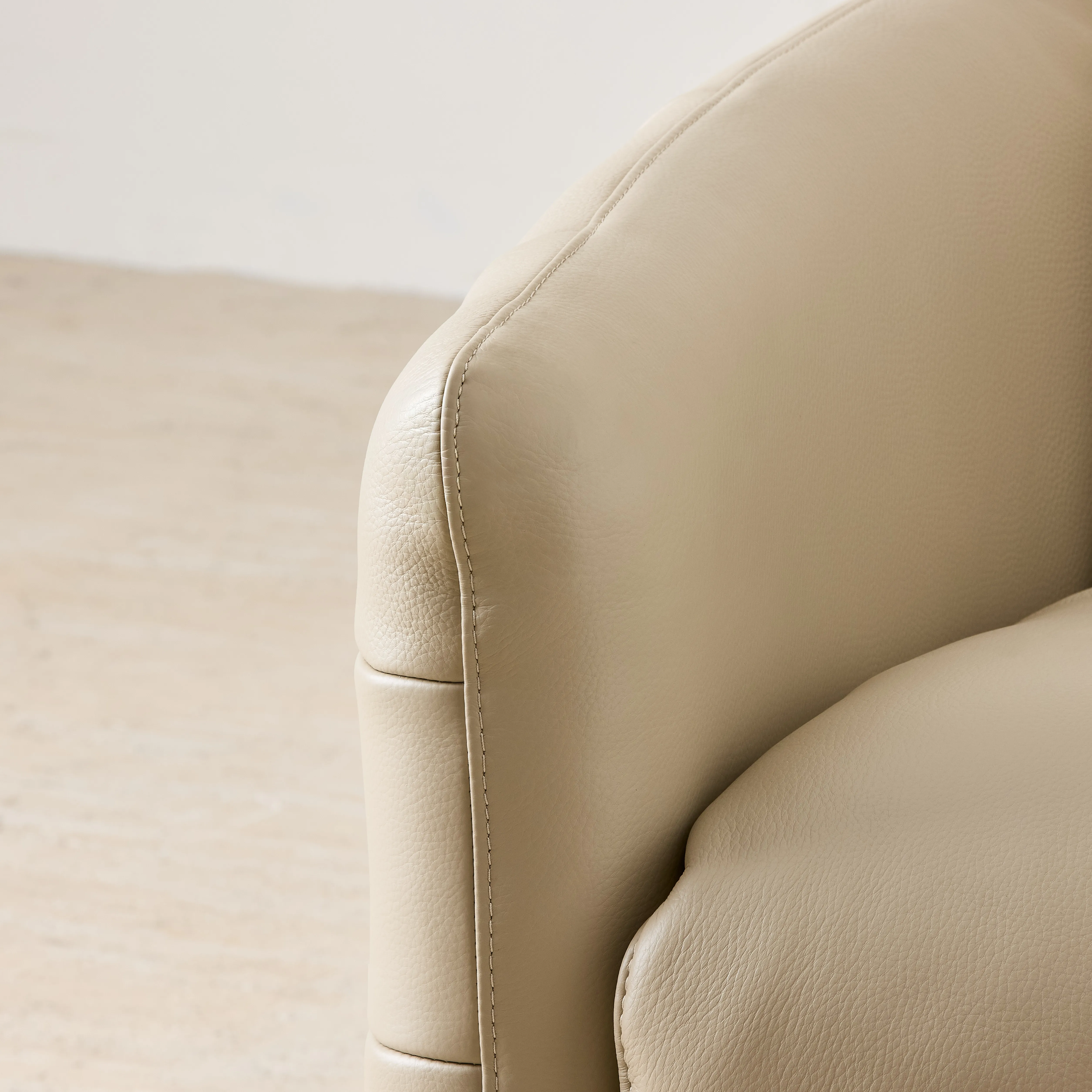 Sherlock Almond Cream Leather Electric Rocker Chair | Koala Living