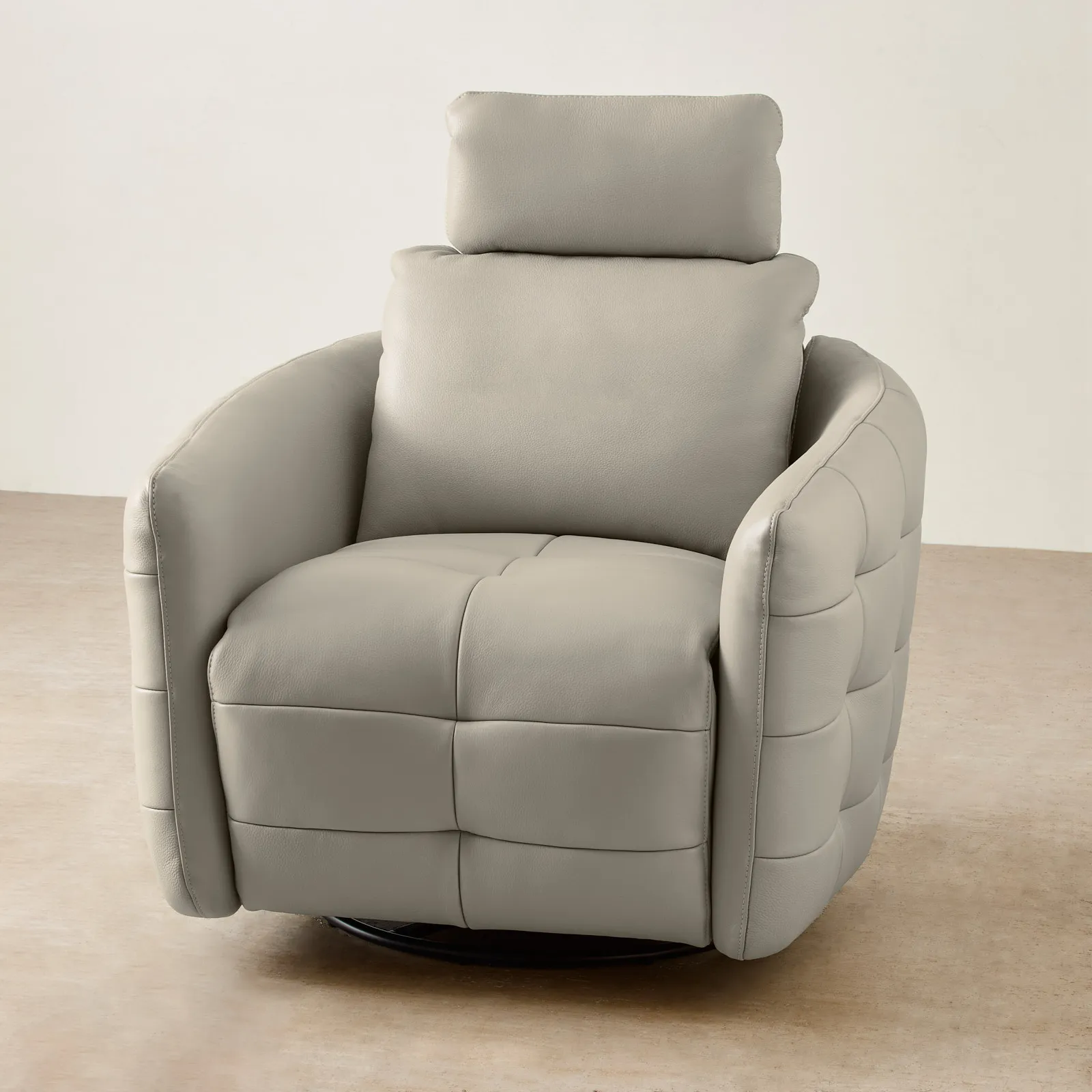 Sherlock Milk Coffee Leather Electric Rocker Chair | Koala Living