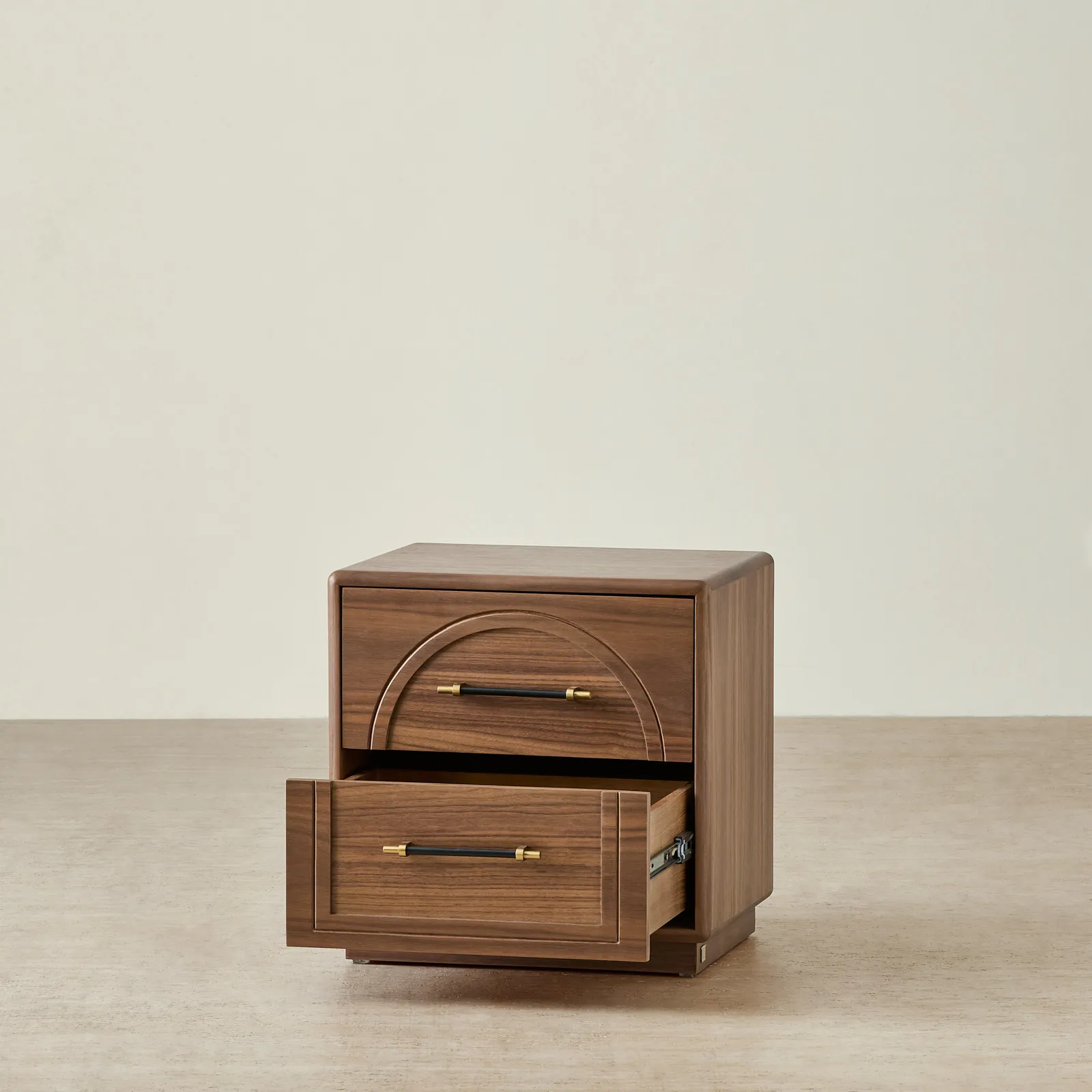 Costanza Mocha Walnut Brown Wooden Bedside Table | Koala Living