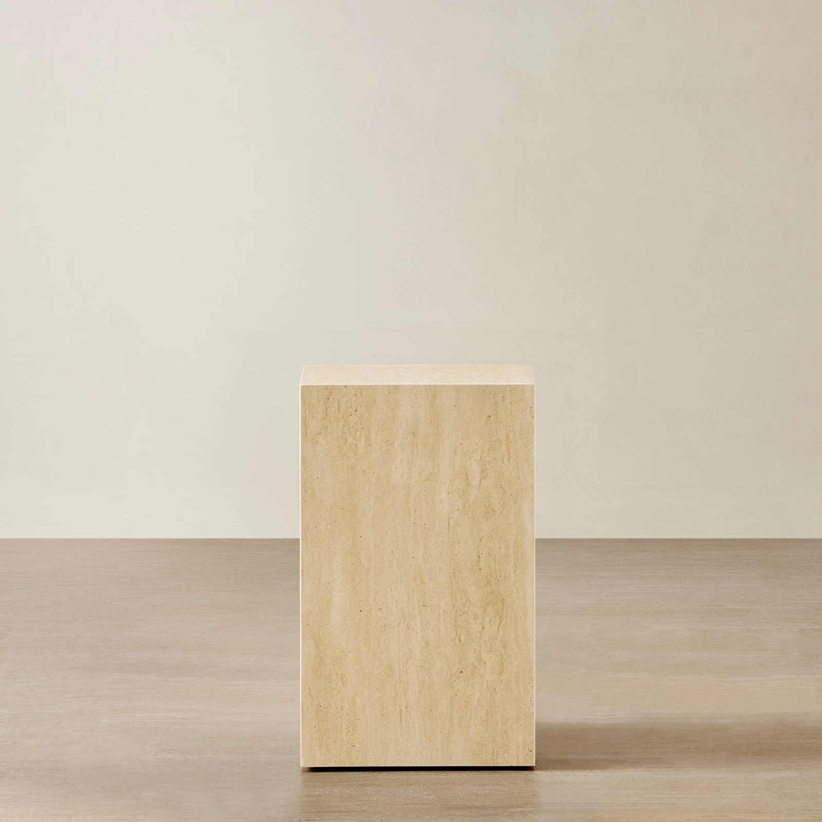 Santorini Cream Travertine Finish Sintered Stone Short Plinth ...