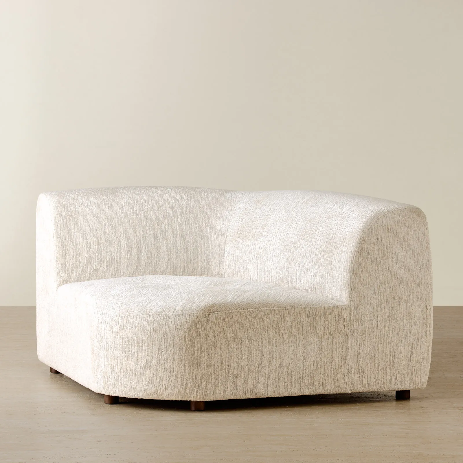 Calma Fusion Grey Fabric Wedge Corner Module | Koala Living