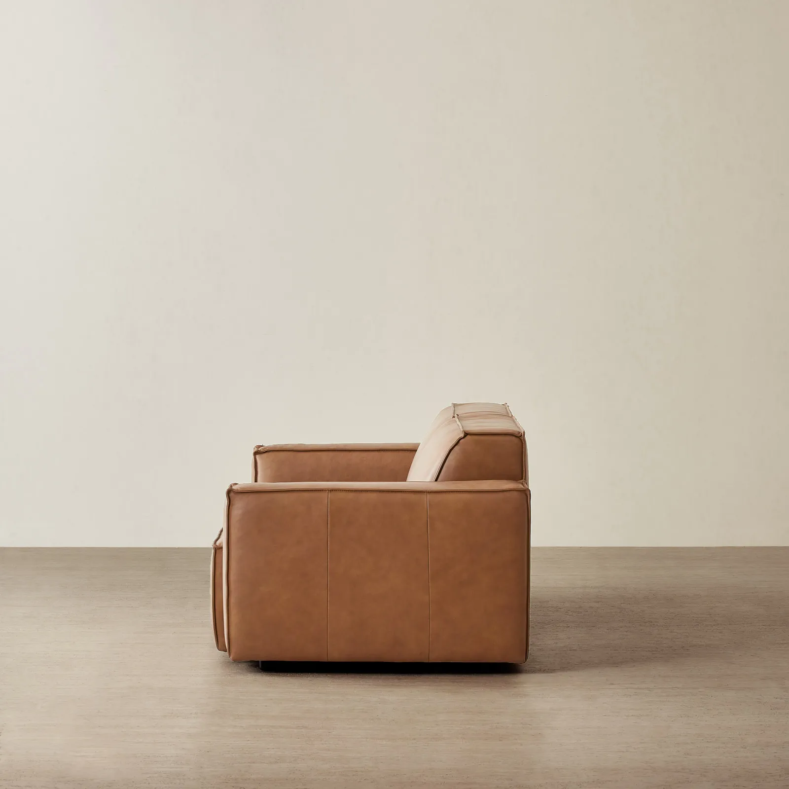 Lainey Medium Tan 2 Pieces Modular Leather Sofa | Koala Living