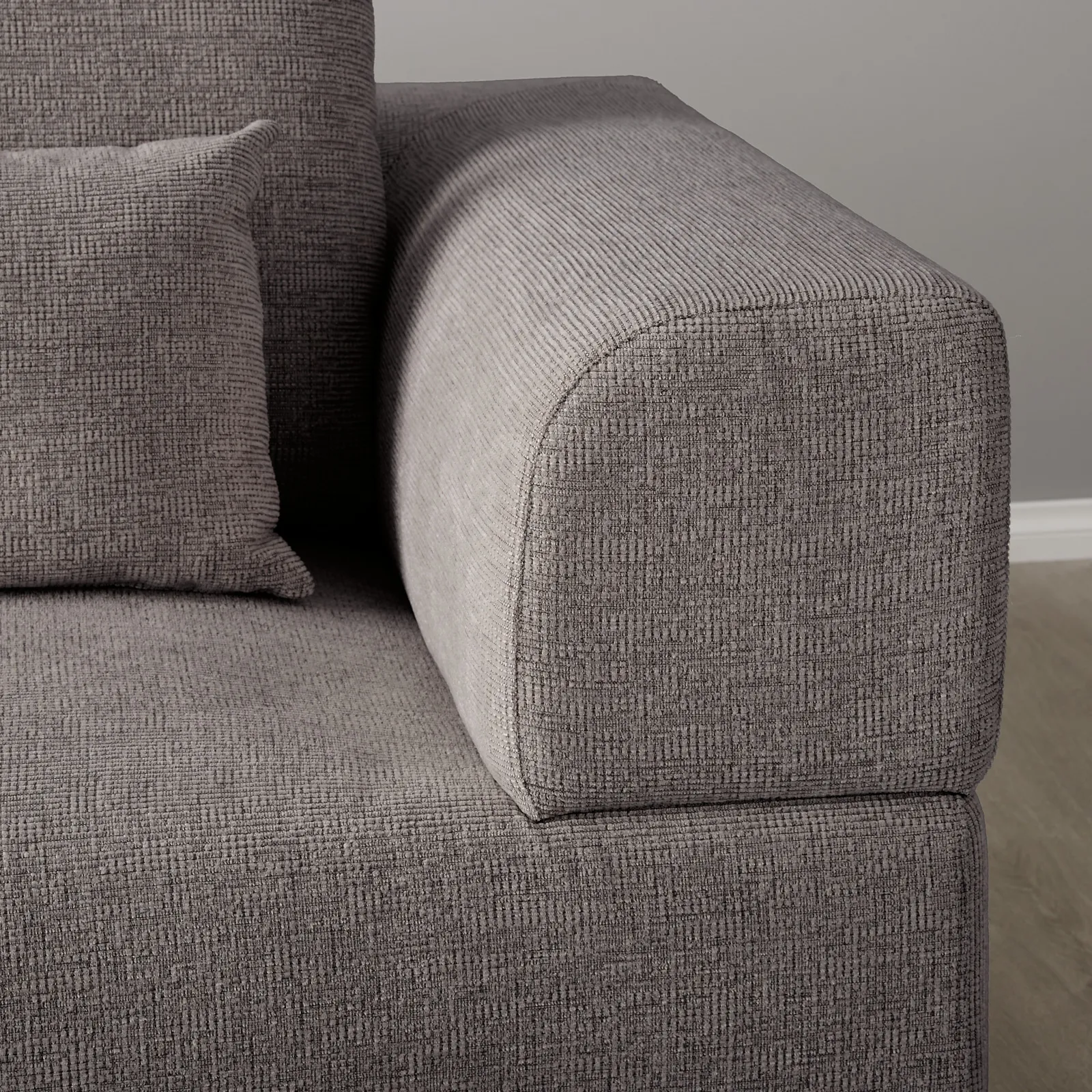 Riviera III Graphite 2 Pieces Modular Fabric Sofa