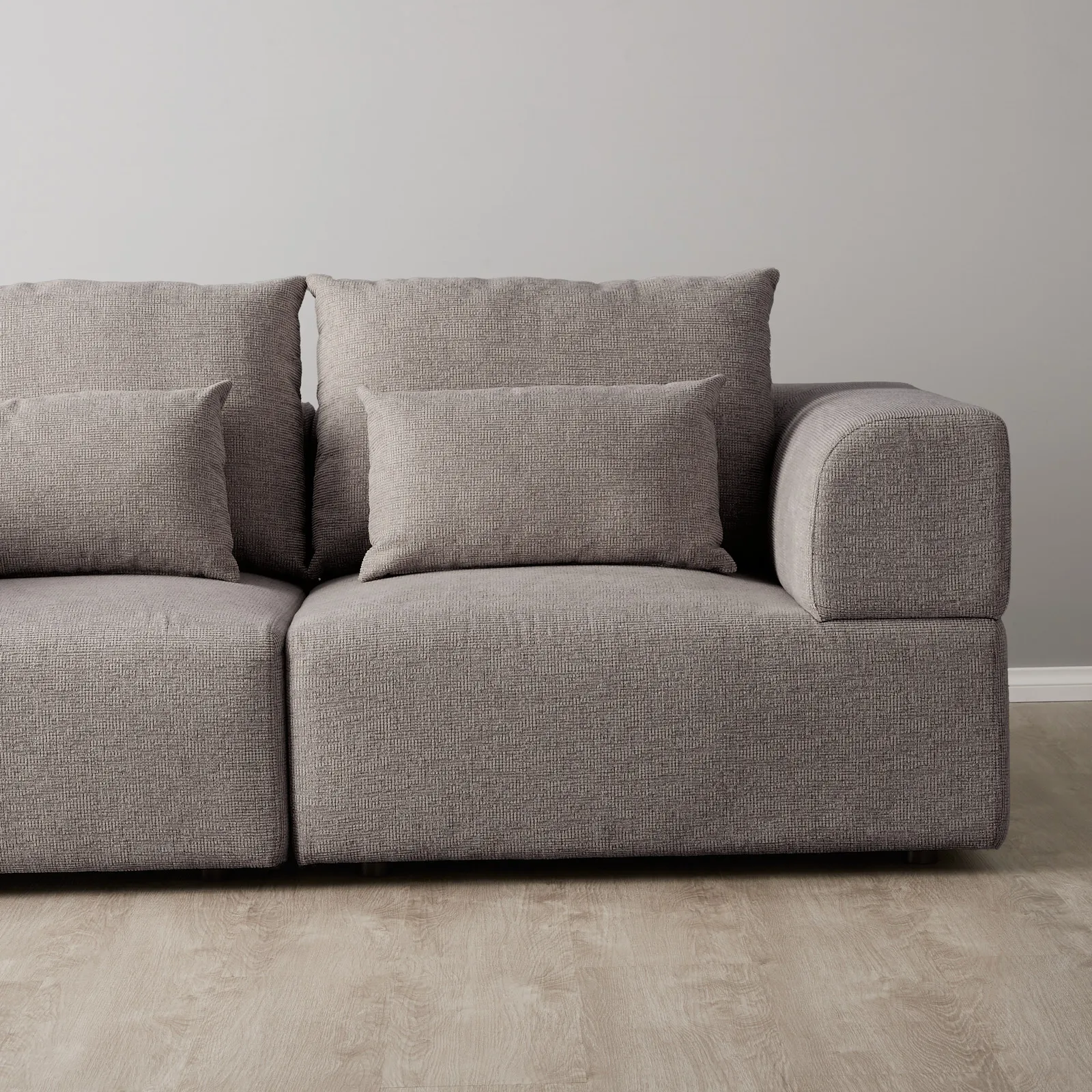 Riviera III Graphite 2 Pieces Modular Fabric Sofa