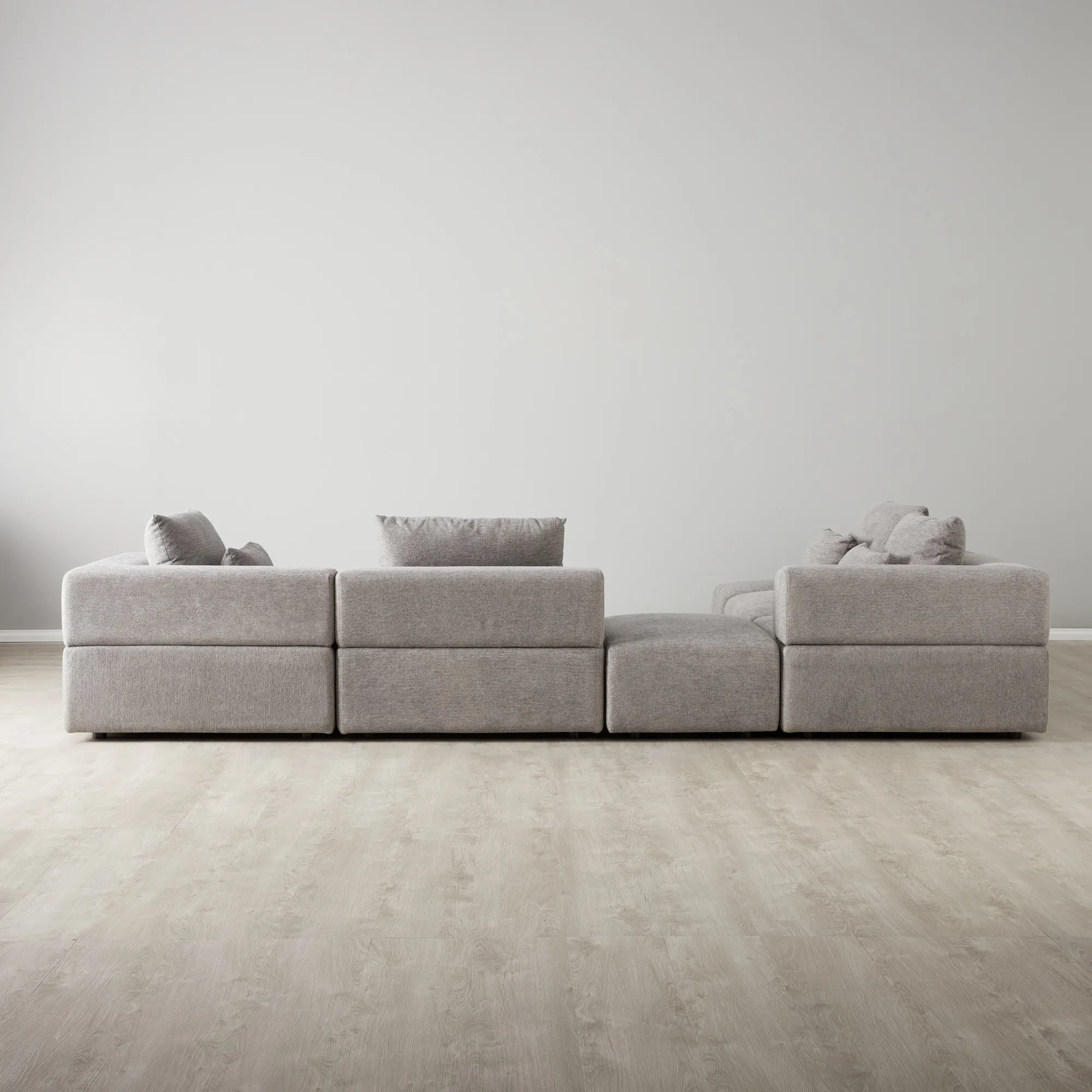 Riviera III Graphite Fabric Modular Sofa