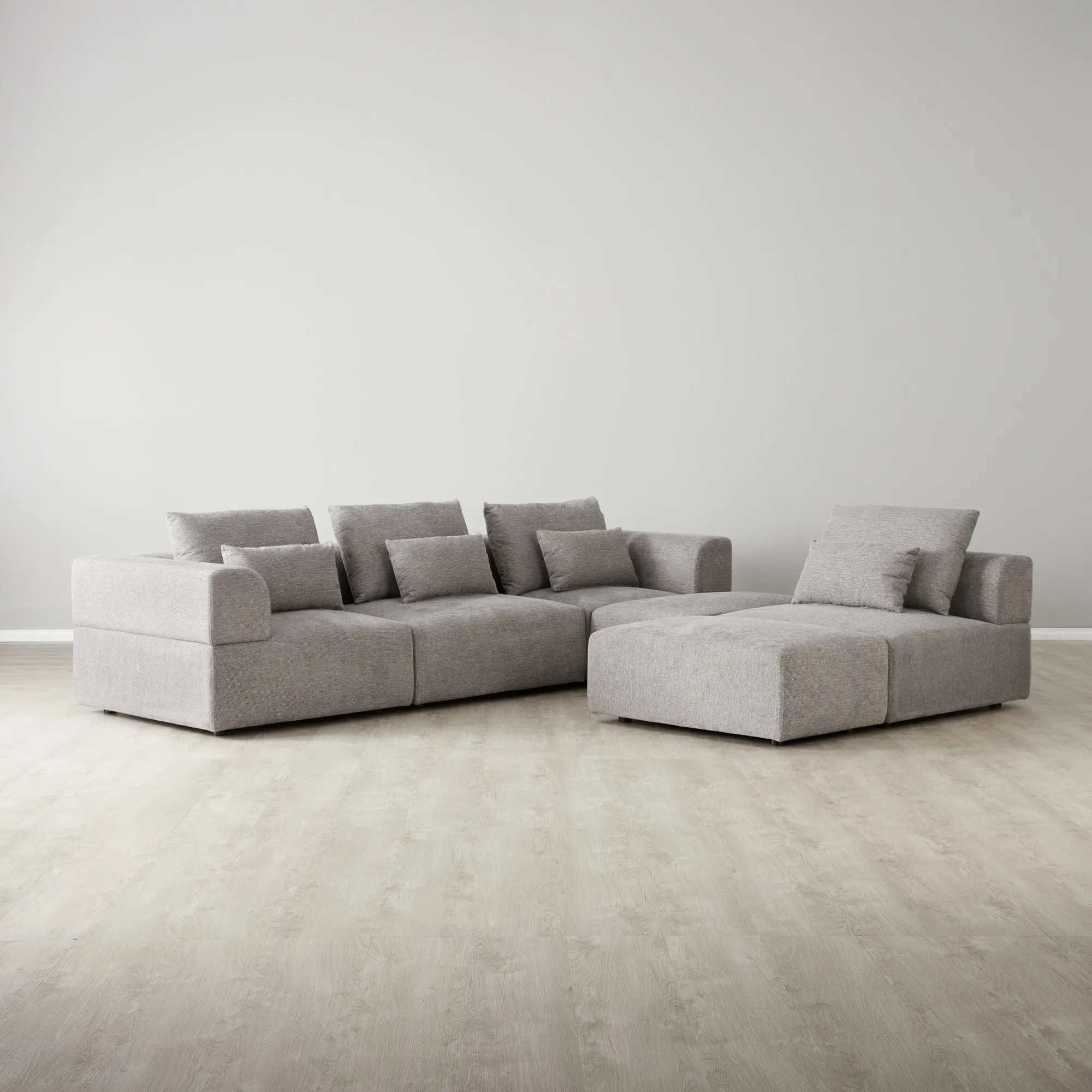 Riviera III Graphite Fabric Modular Sofa