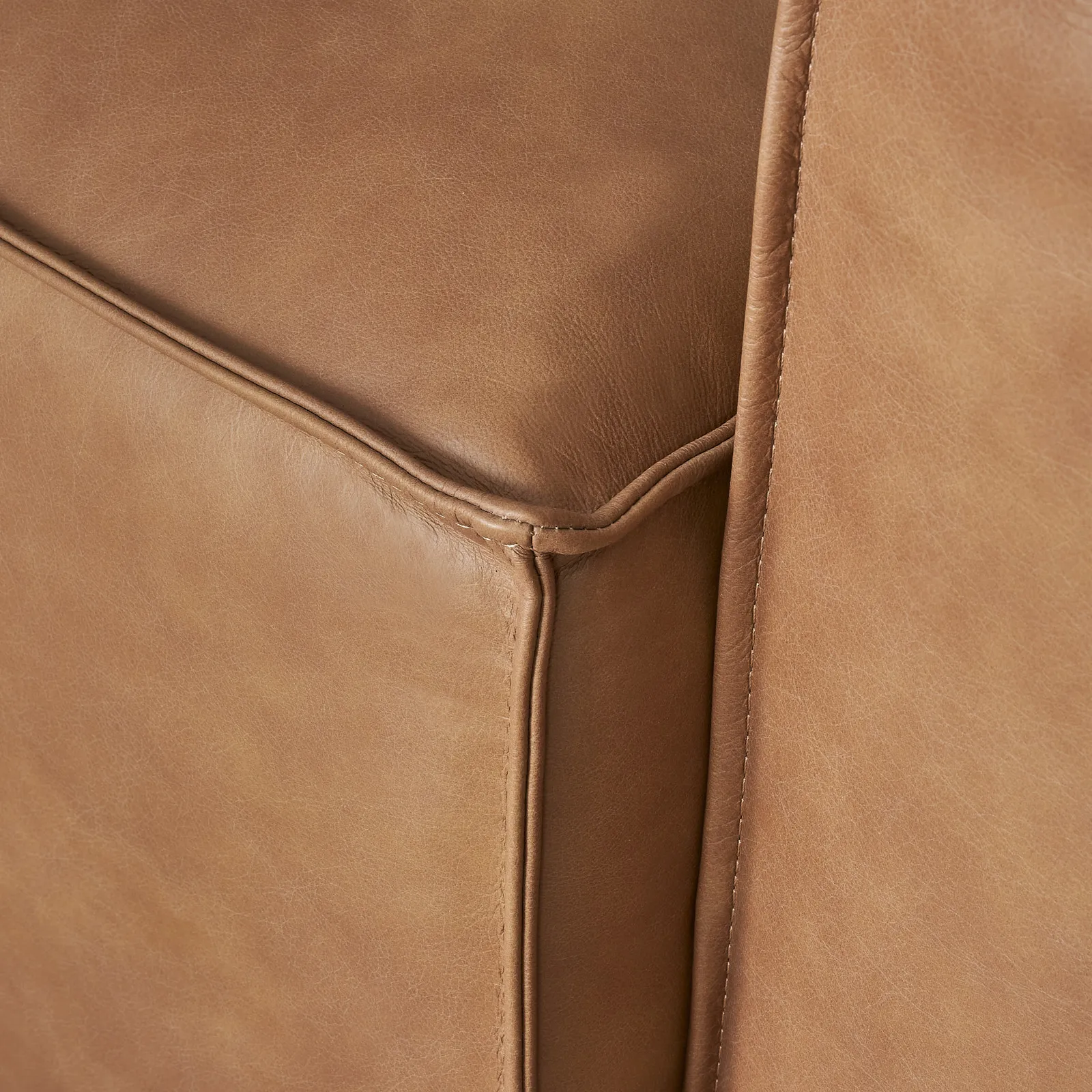 Lainey Medium Tan 3 Pieces Modular Leather Sofa with Corner | Koala Living