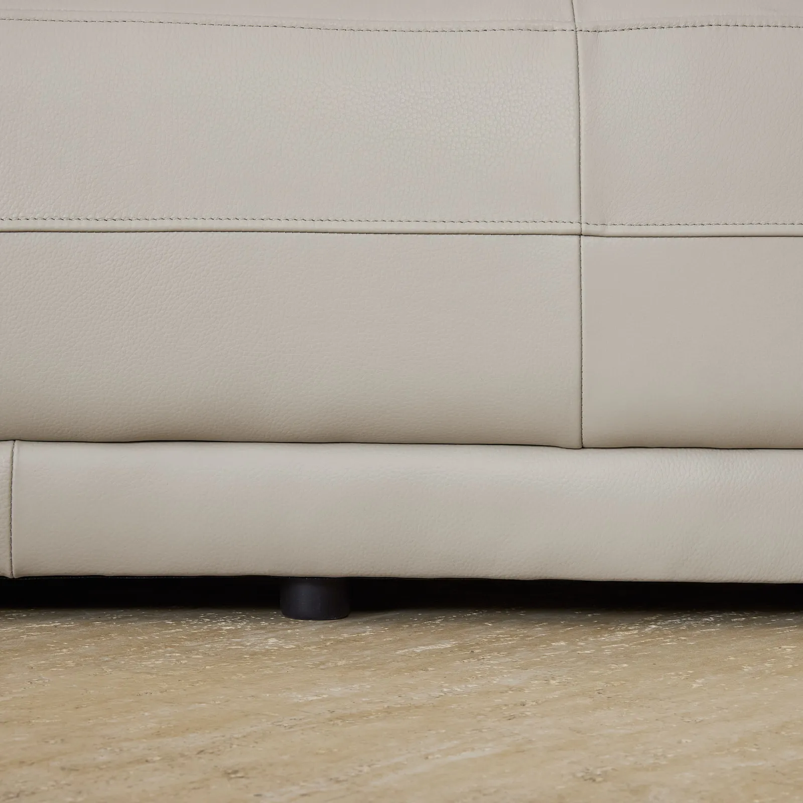 Felicia Cream Leather Curved Corner Sofa | Koala Living