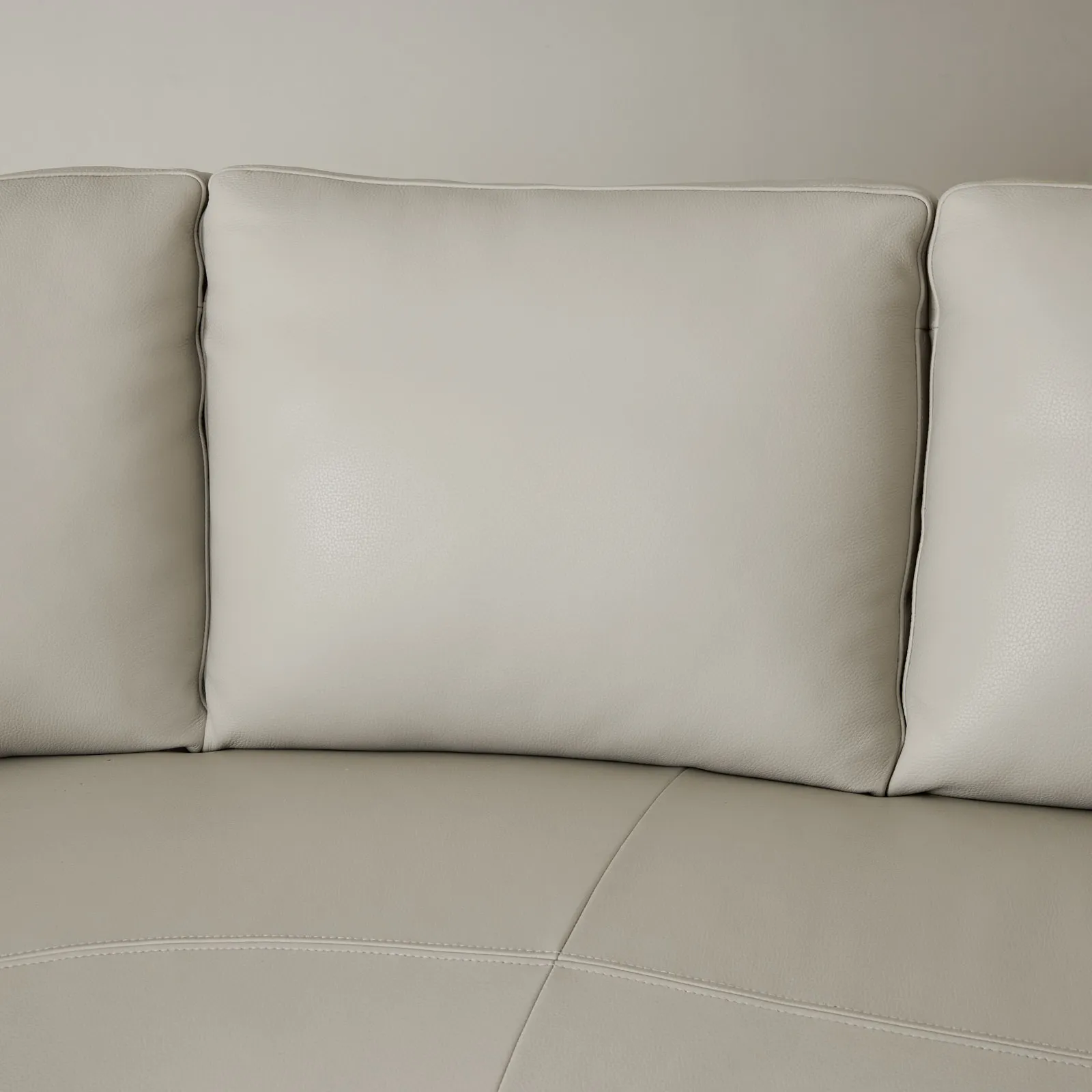 Felicia Cream Leather Curved Corner Sofa | Koala Living