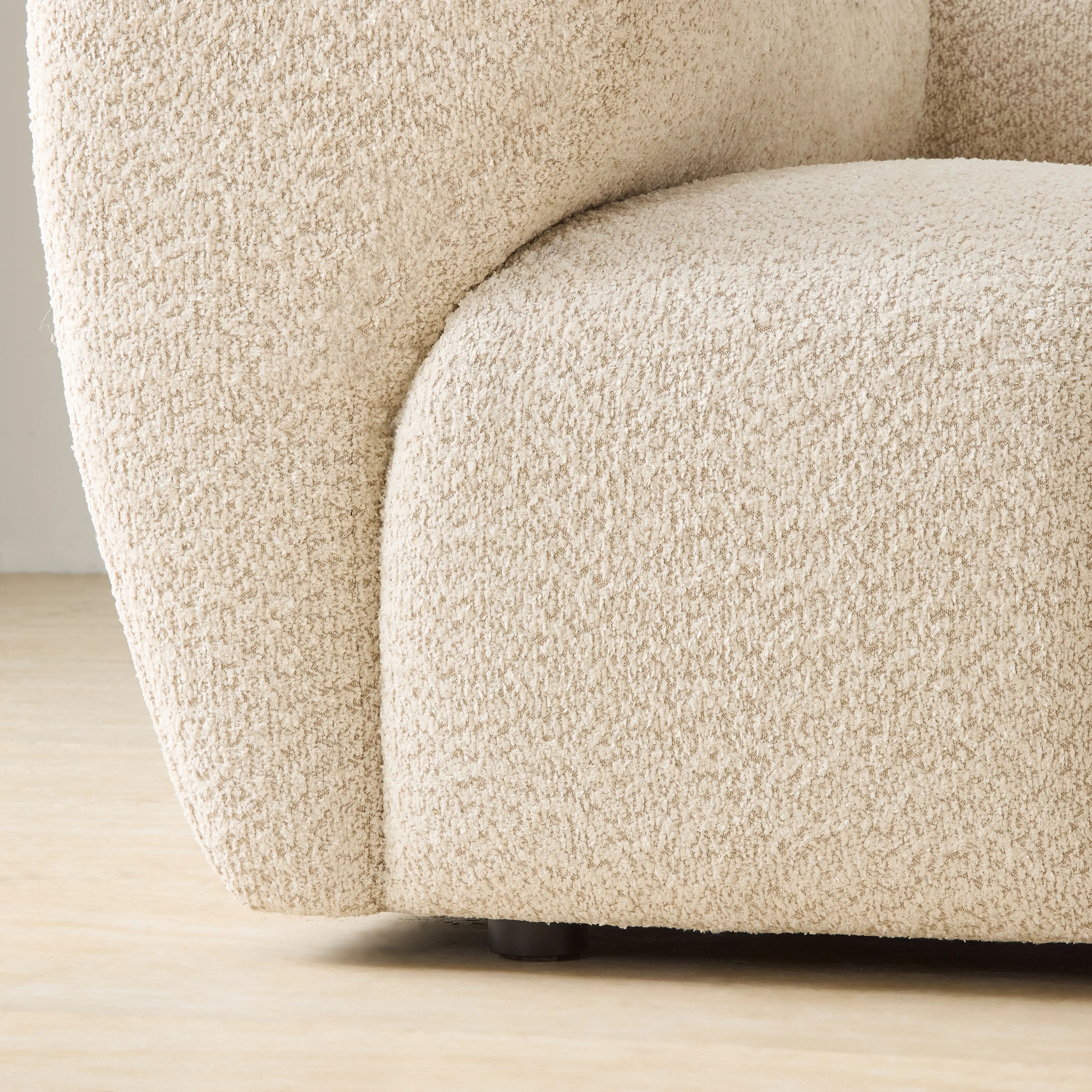 Quincy Stone Cream Woven Fabric 2 Pieces Modular Sofa | Koala Living