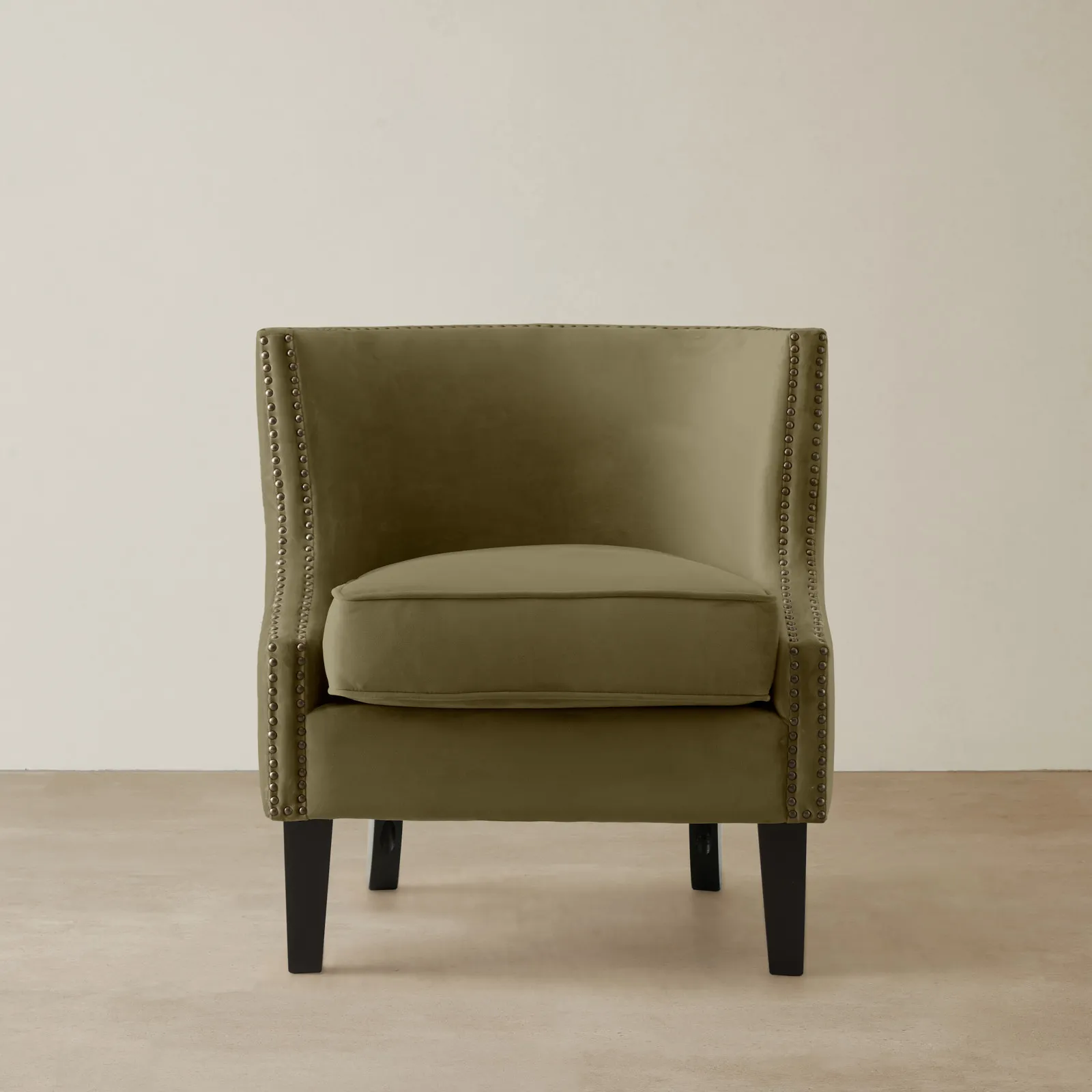 Vogue Olive Green Velvet Occasional Chair | Koala Living